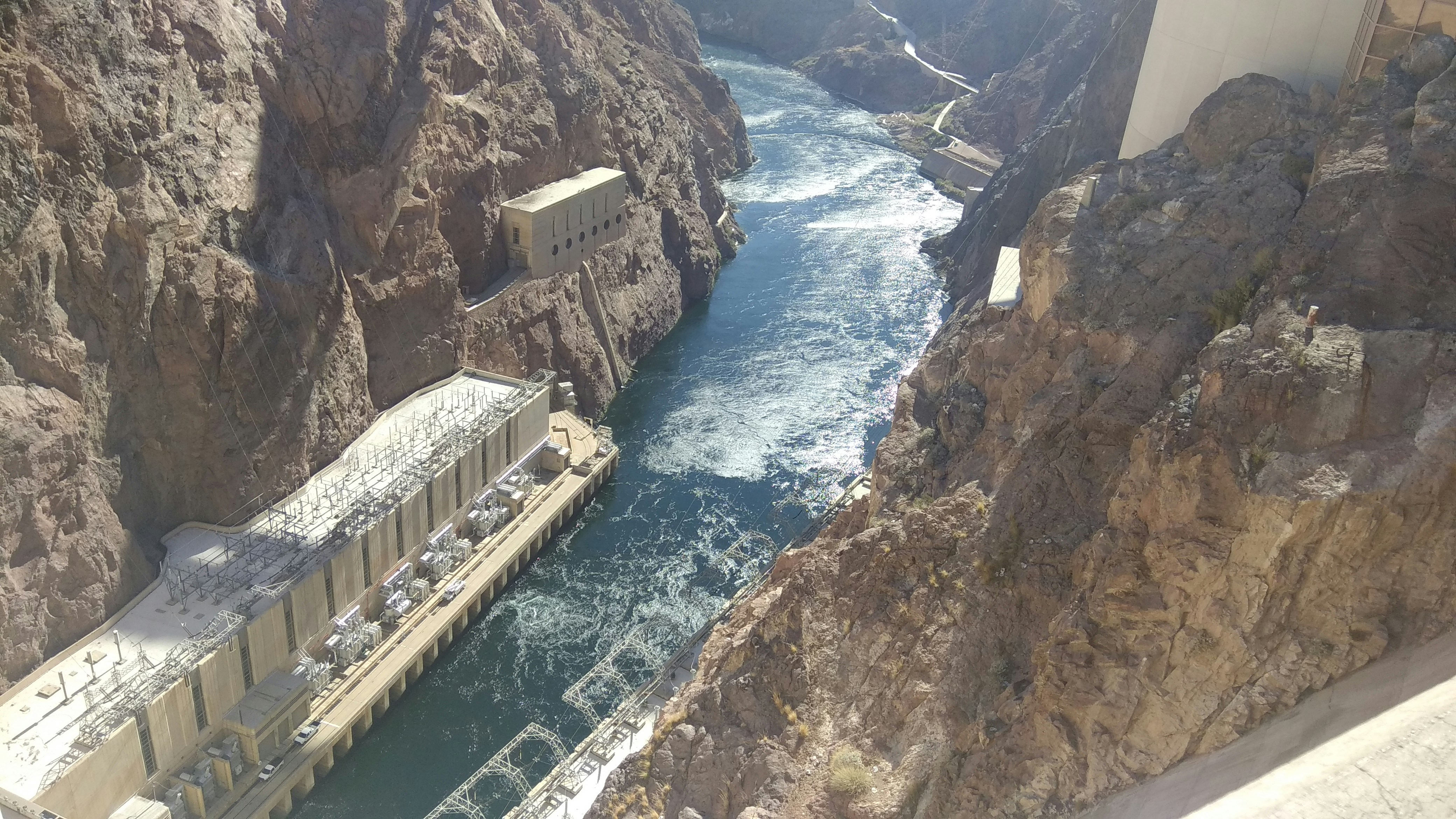 Gorge Channel: A Waterway Carved Between Cliffs with a Sealed Structure