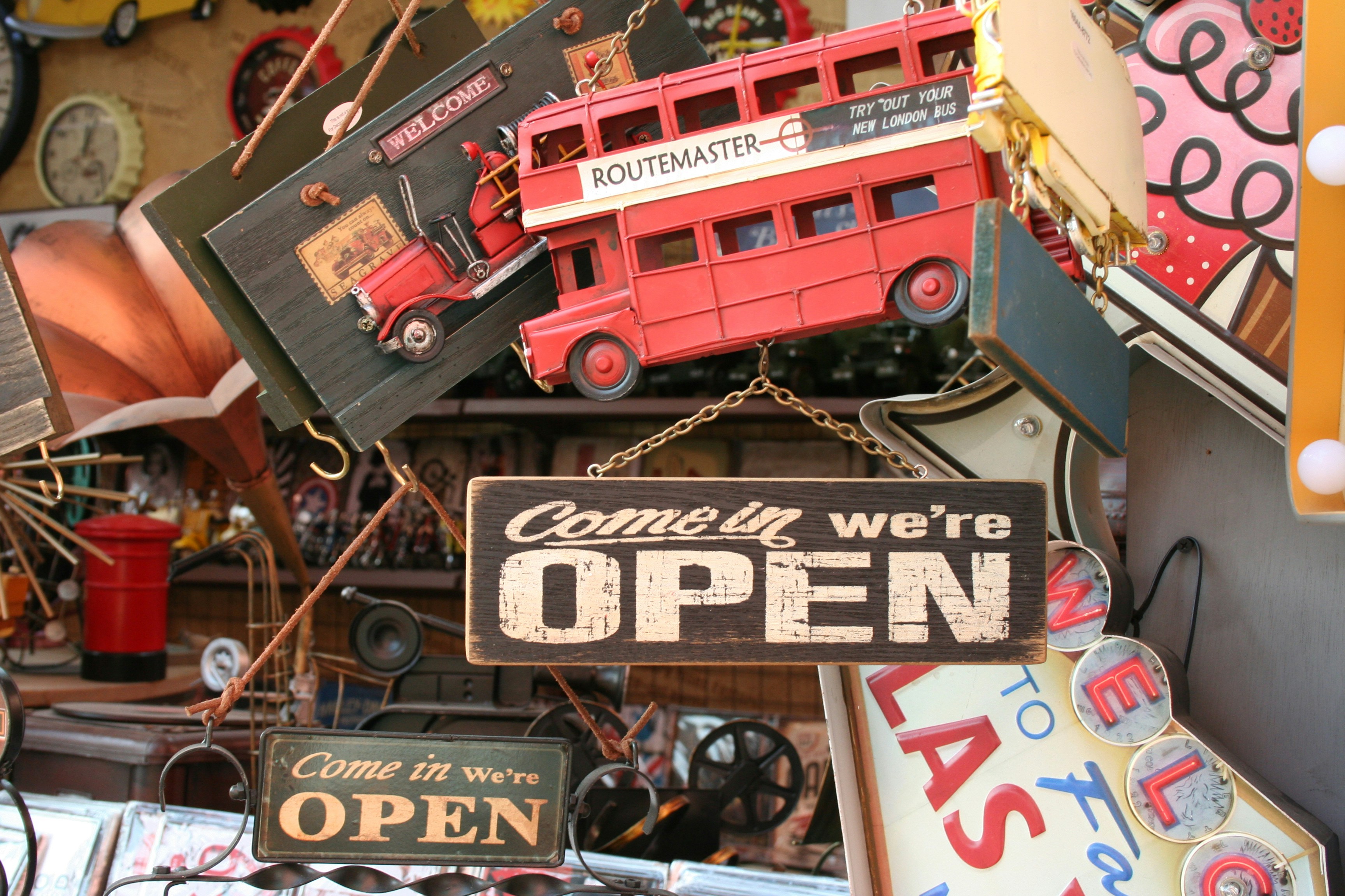 Black and white come in we're open signage photo – Free Machine Image ...