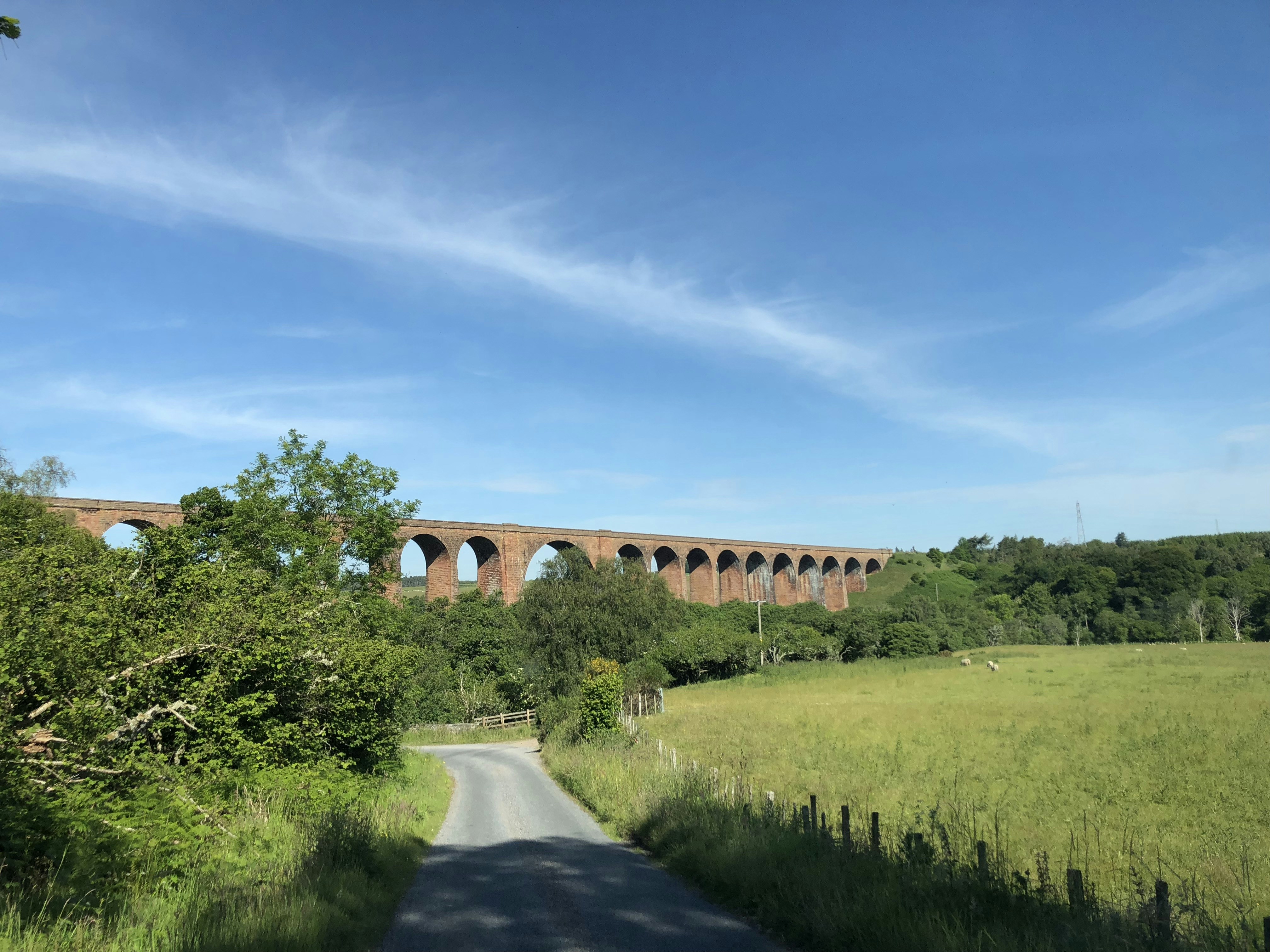 Viaduct Arches Across a Quiet Meadow