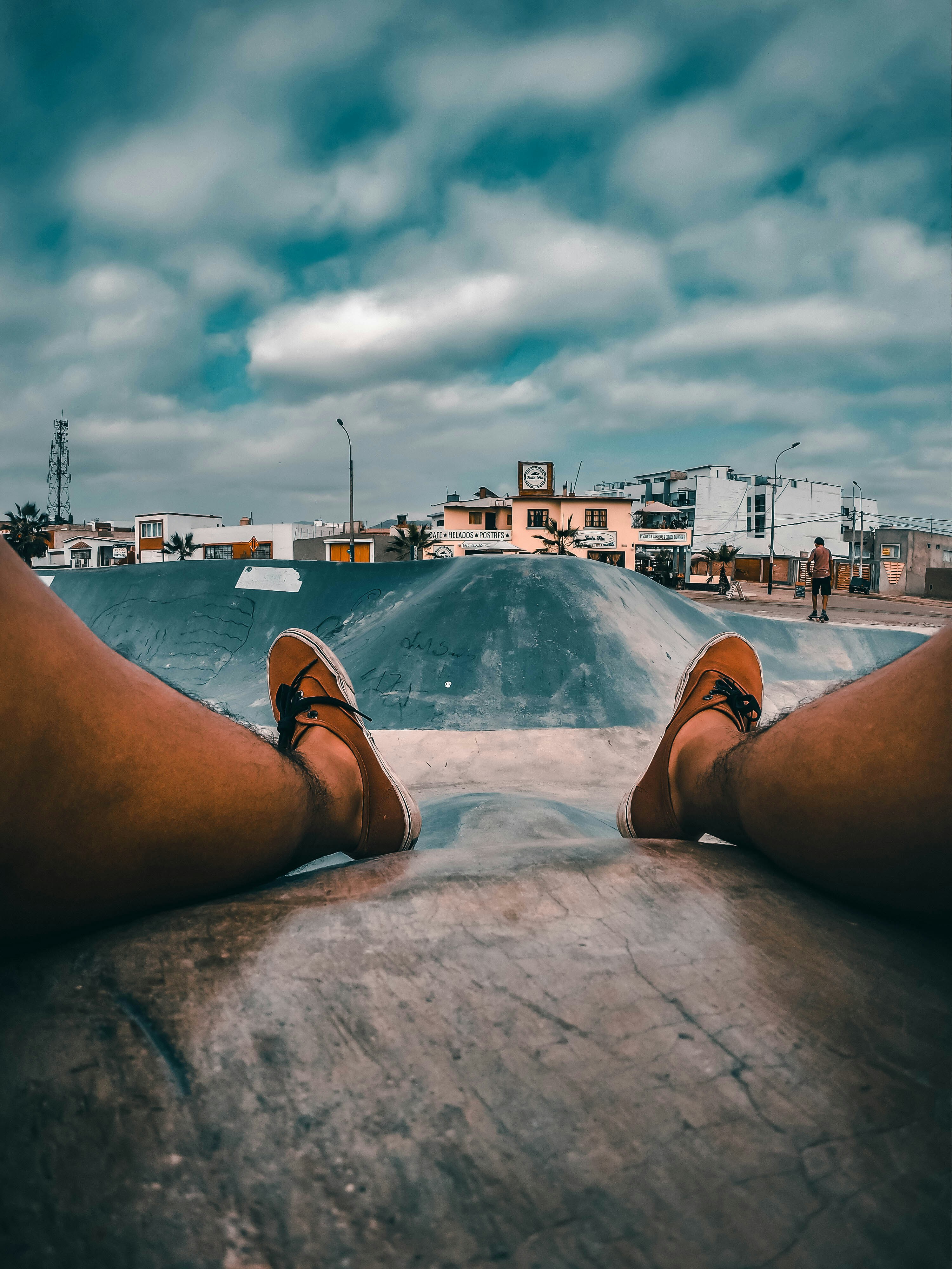 Feet First at the City Bowl: A Ground-Level View Toward the Skyline