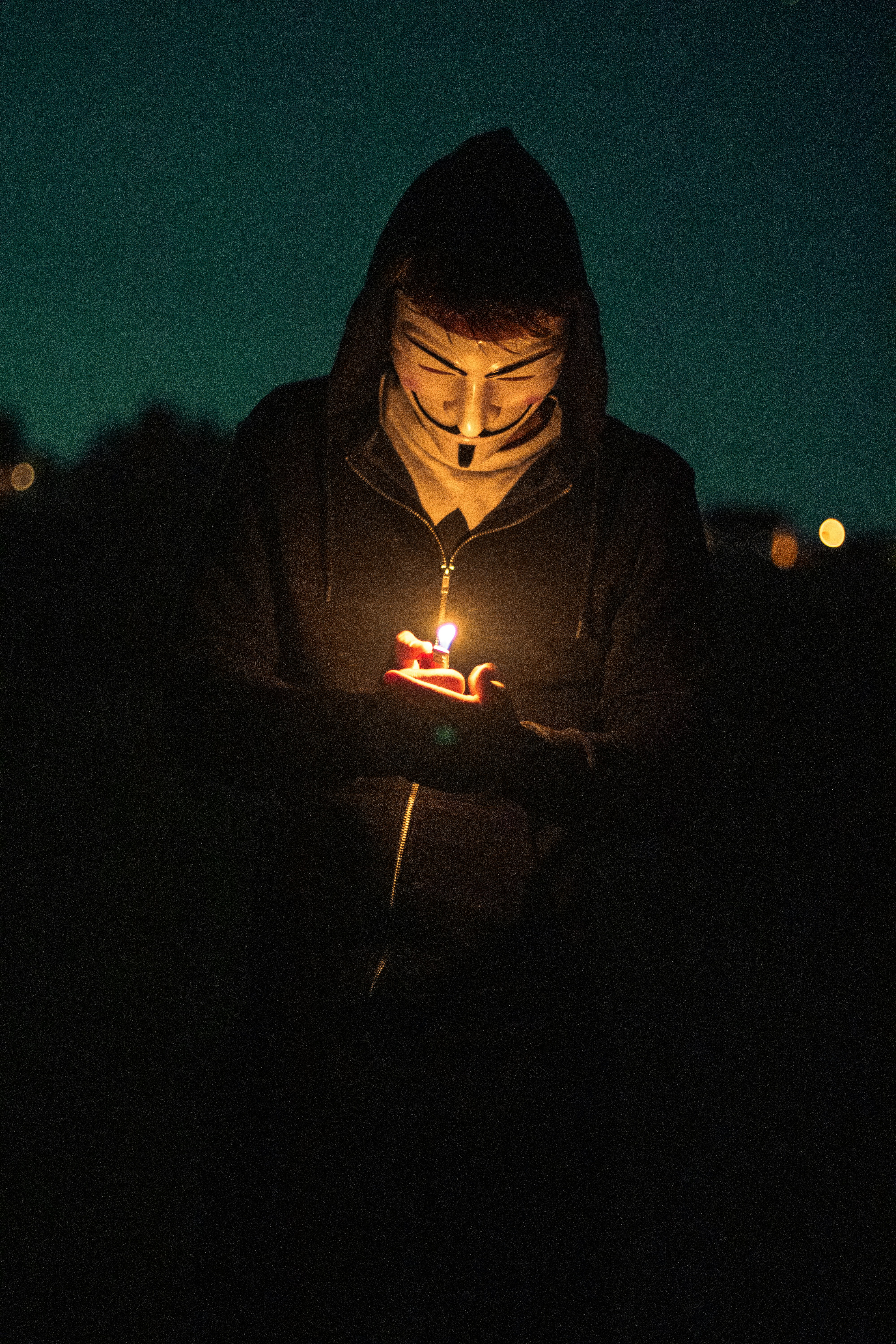 Man wearing Guy Fawk mask photo – Free Brown Image on Unsplash