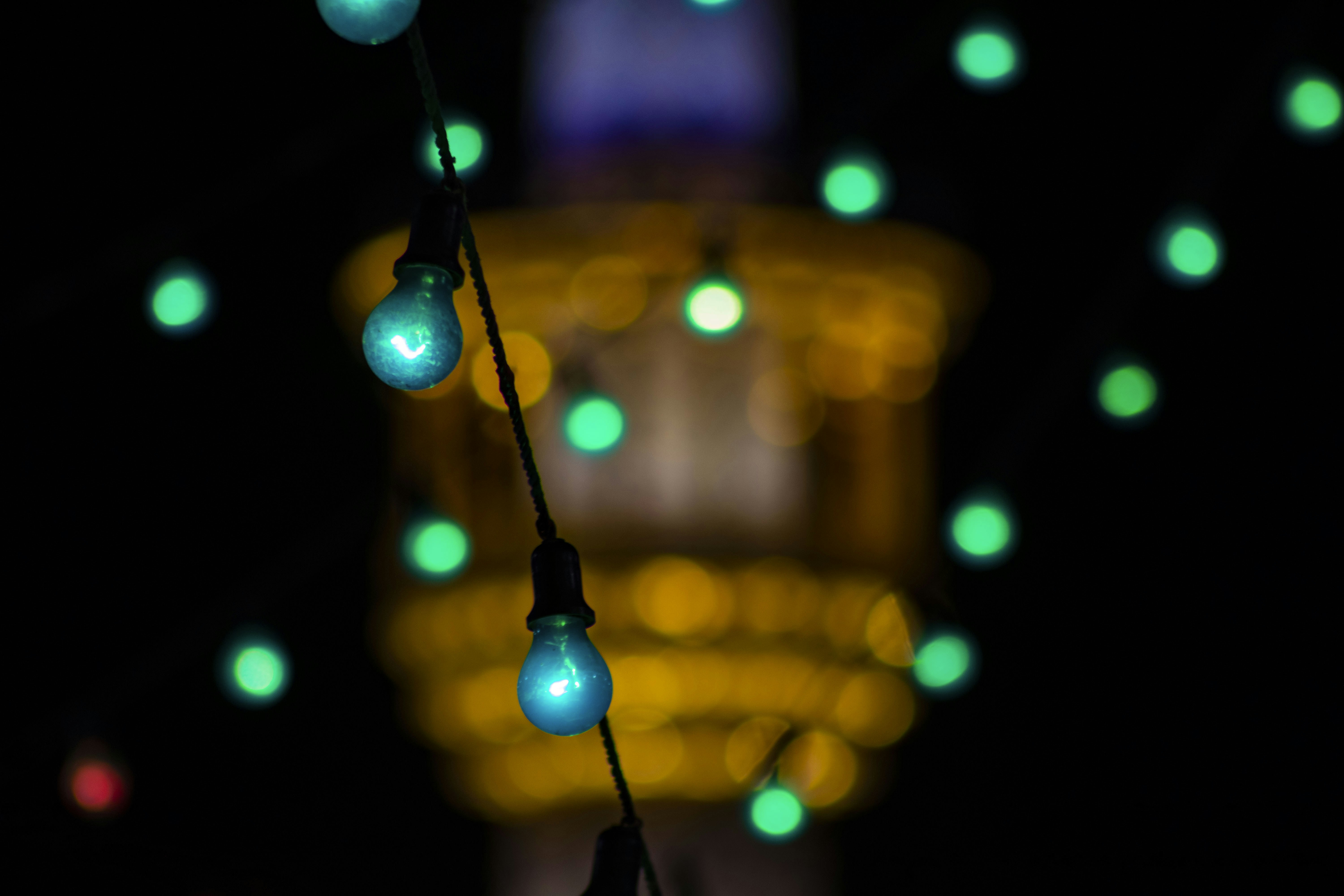 Blue Fairy-Light in a Sea of Gold