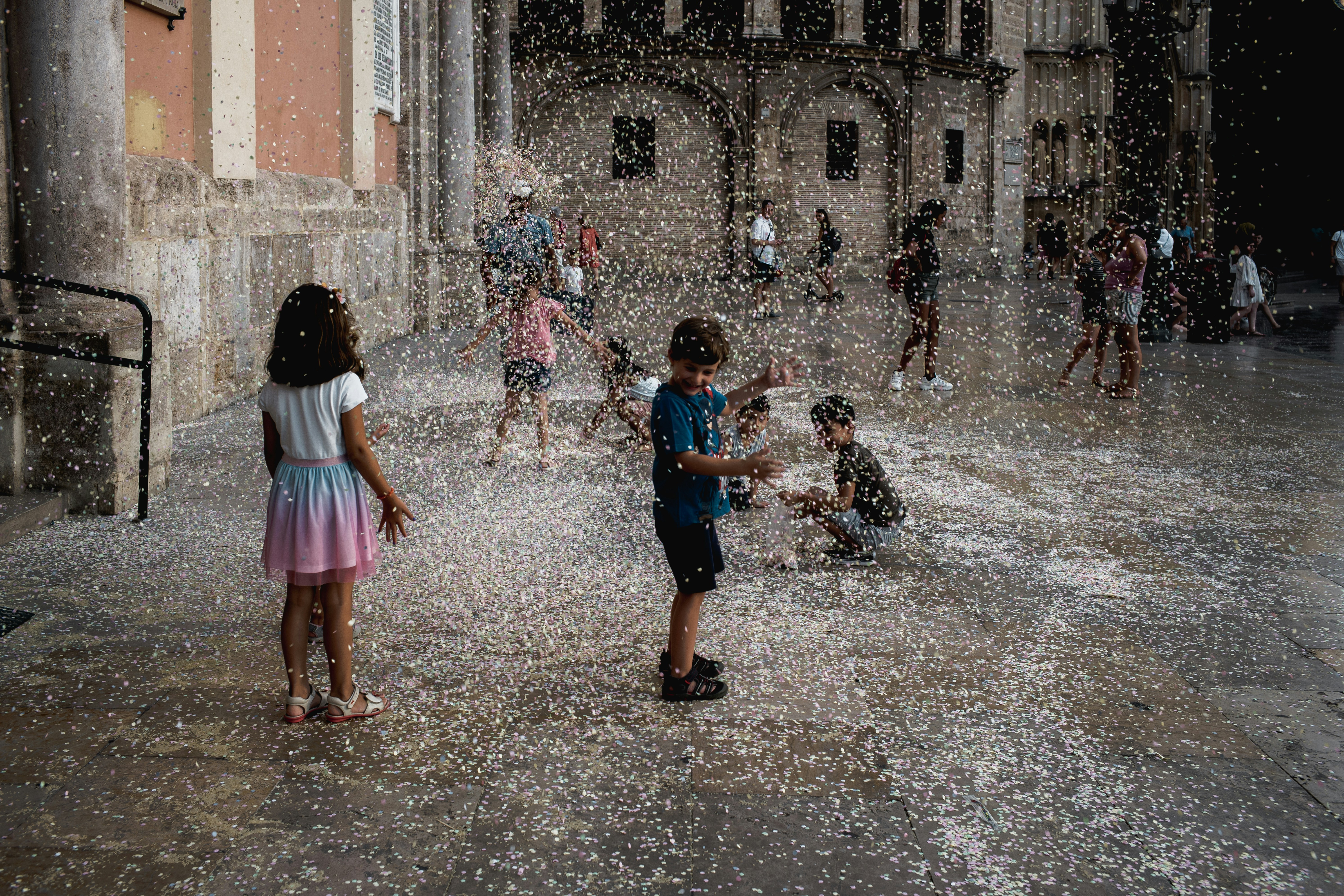 Children playing while raining photo – Free Grey Image on Unsplash