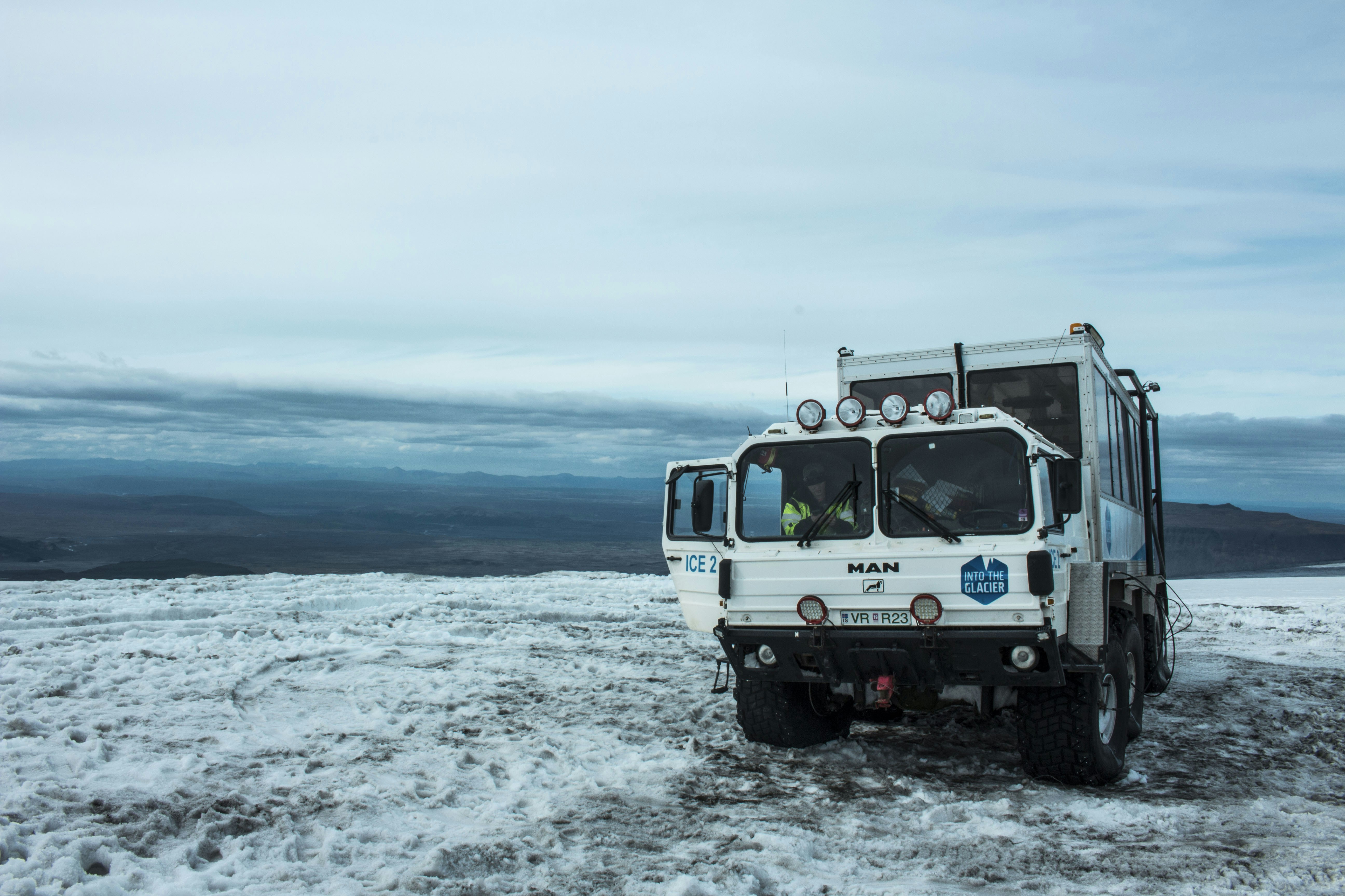 Arctic Expedition: Truck on Icy Terrain