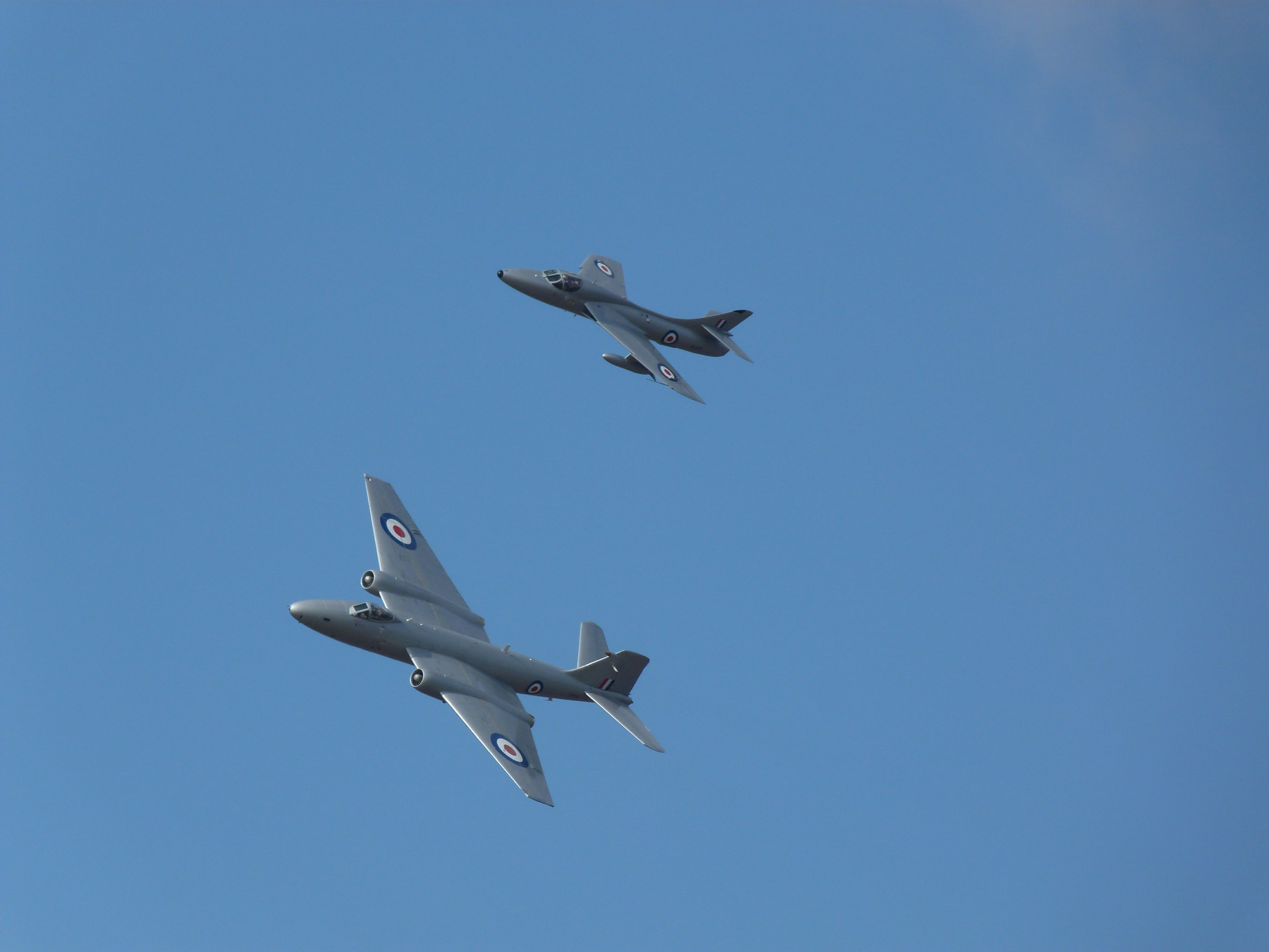 Azure Skies, Twin Wings: RAF Formation in Clear Blue