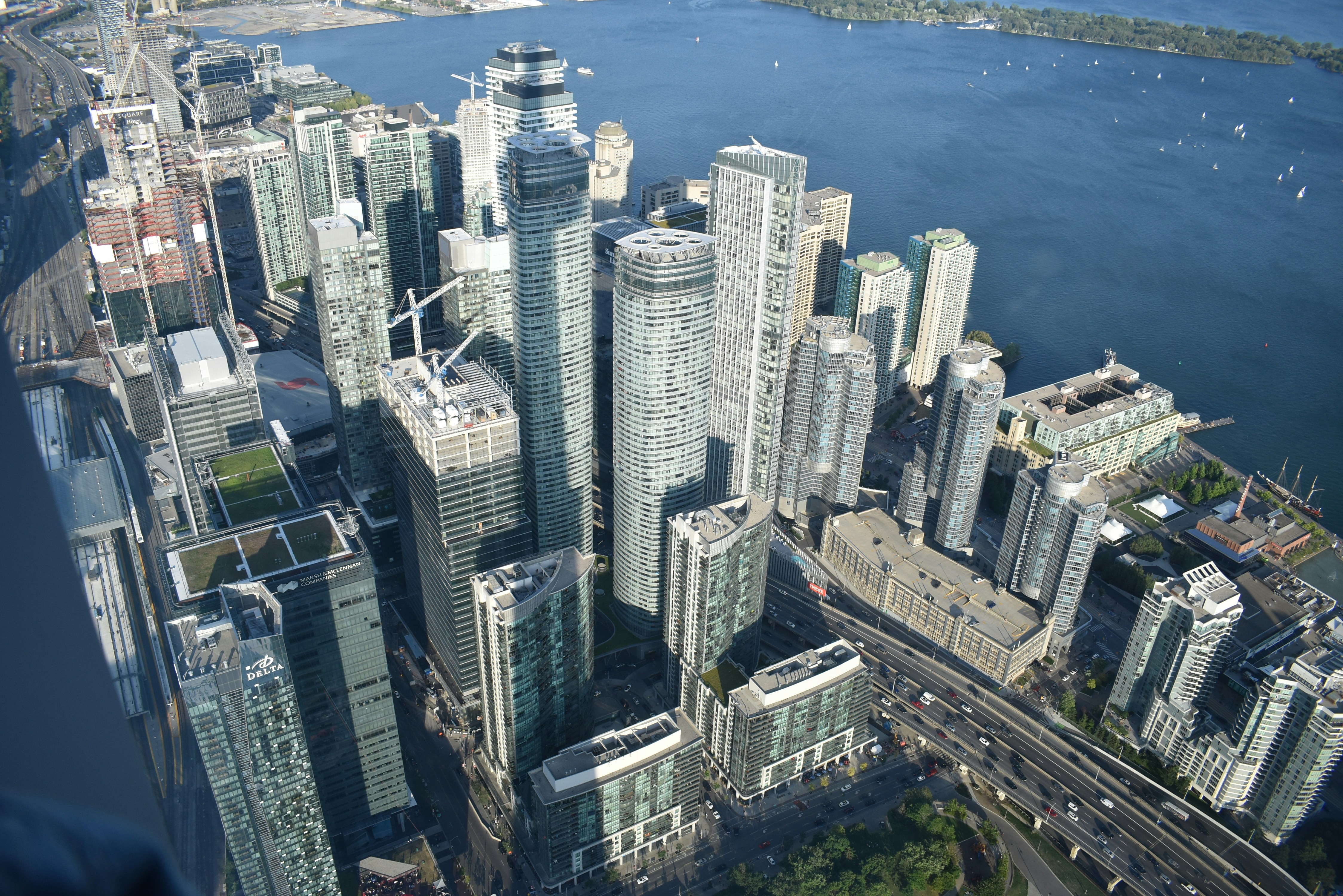 Aerial photography of buildings near sea photo – Free Grey Image on ...