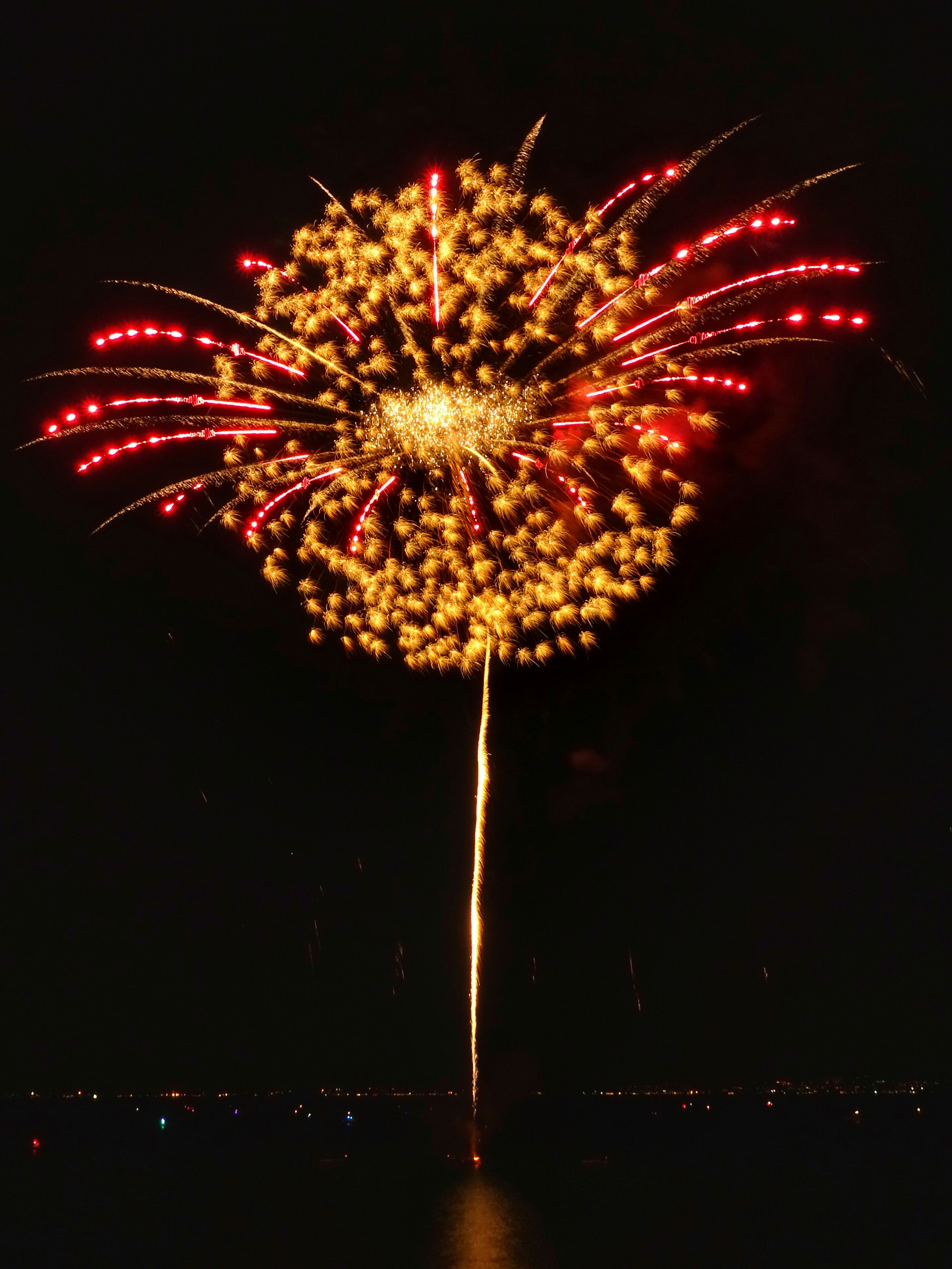 Long-exposure photography of yellow and red fireworks photo – Free ...