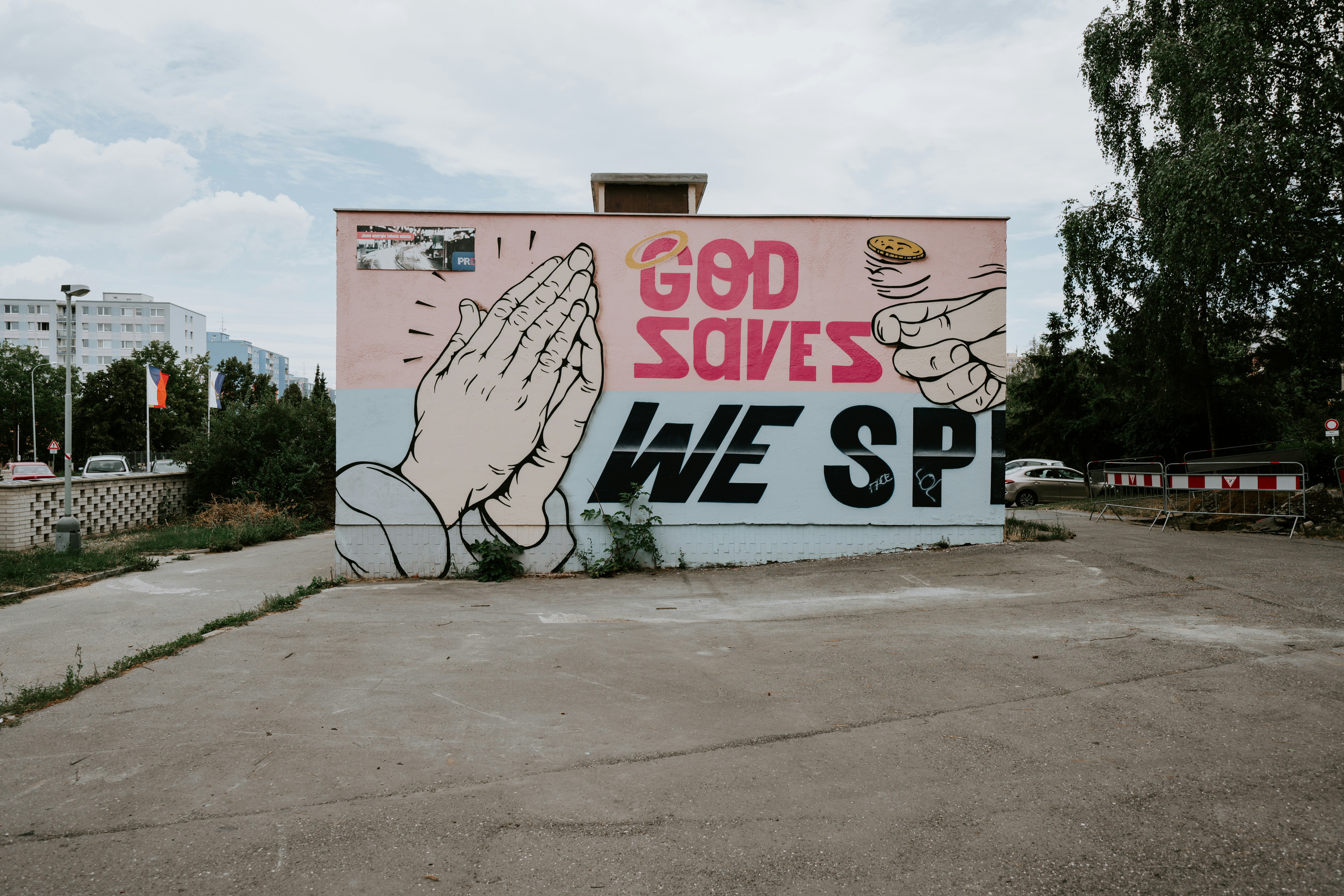 Pink and multicolored God saves we SP painting photo – Free Person ...