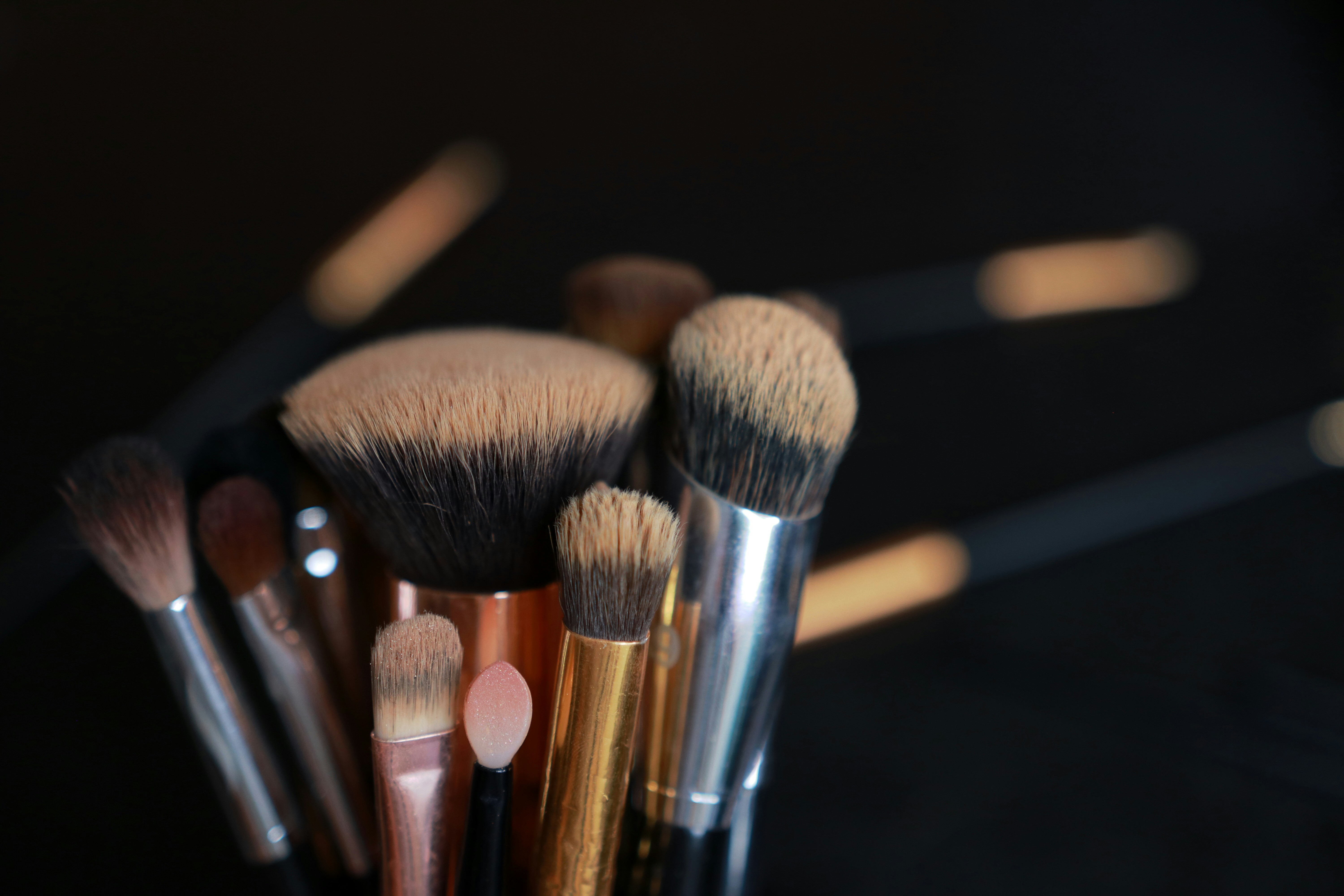 A close up of a bunch of makeup brushes photo – Free Cosmetics Image on ...