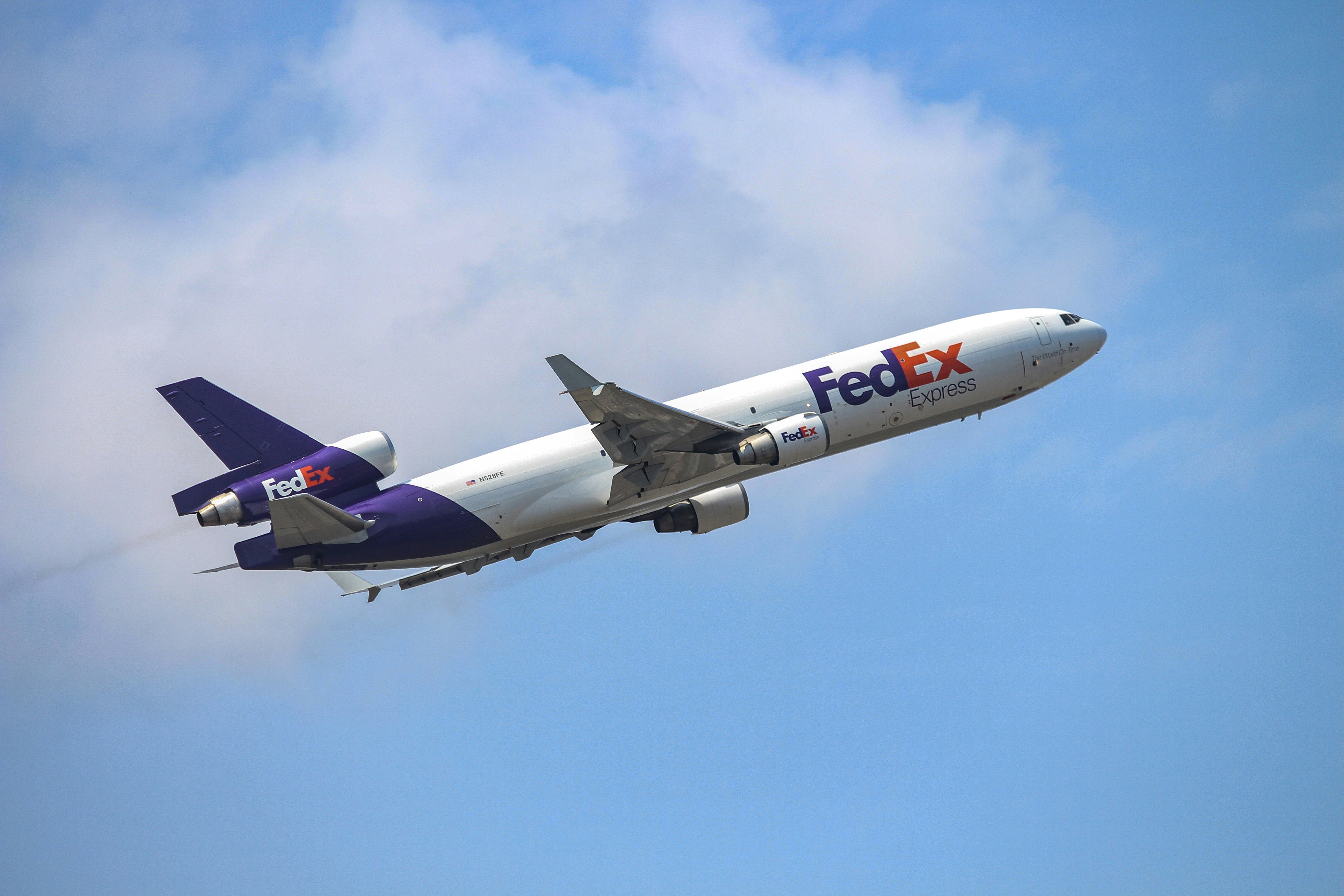 Fedex Airplane White Background