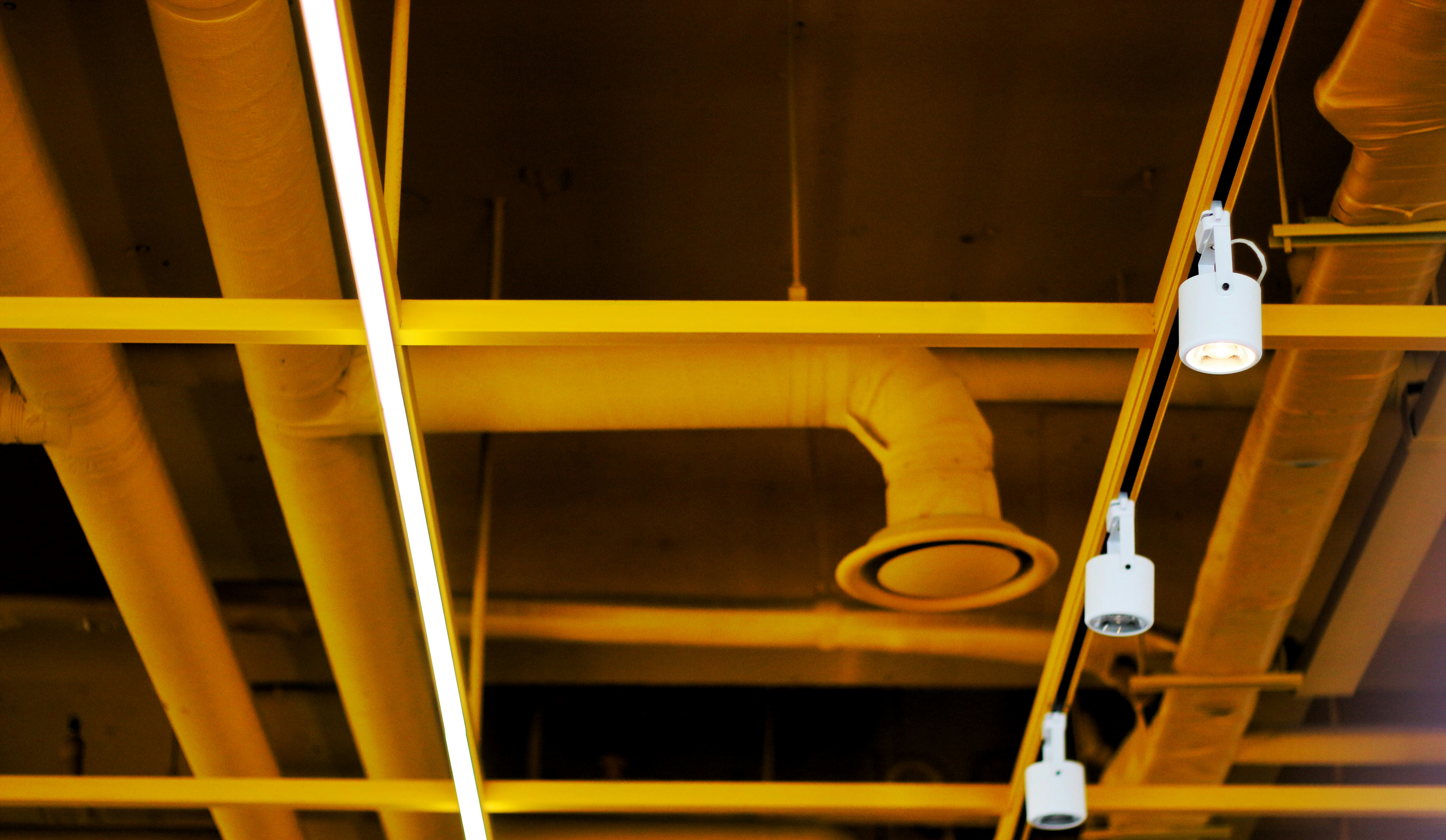 White LED light and white plastic elbow pipes photo – Free Wood Image ...