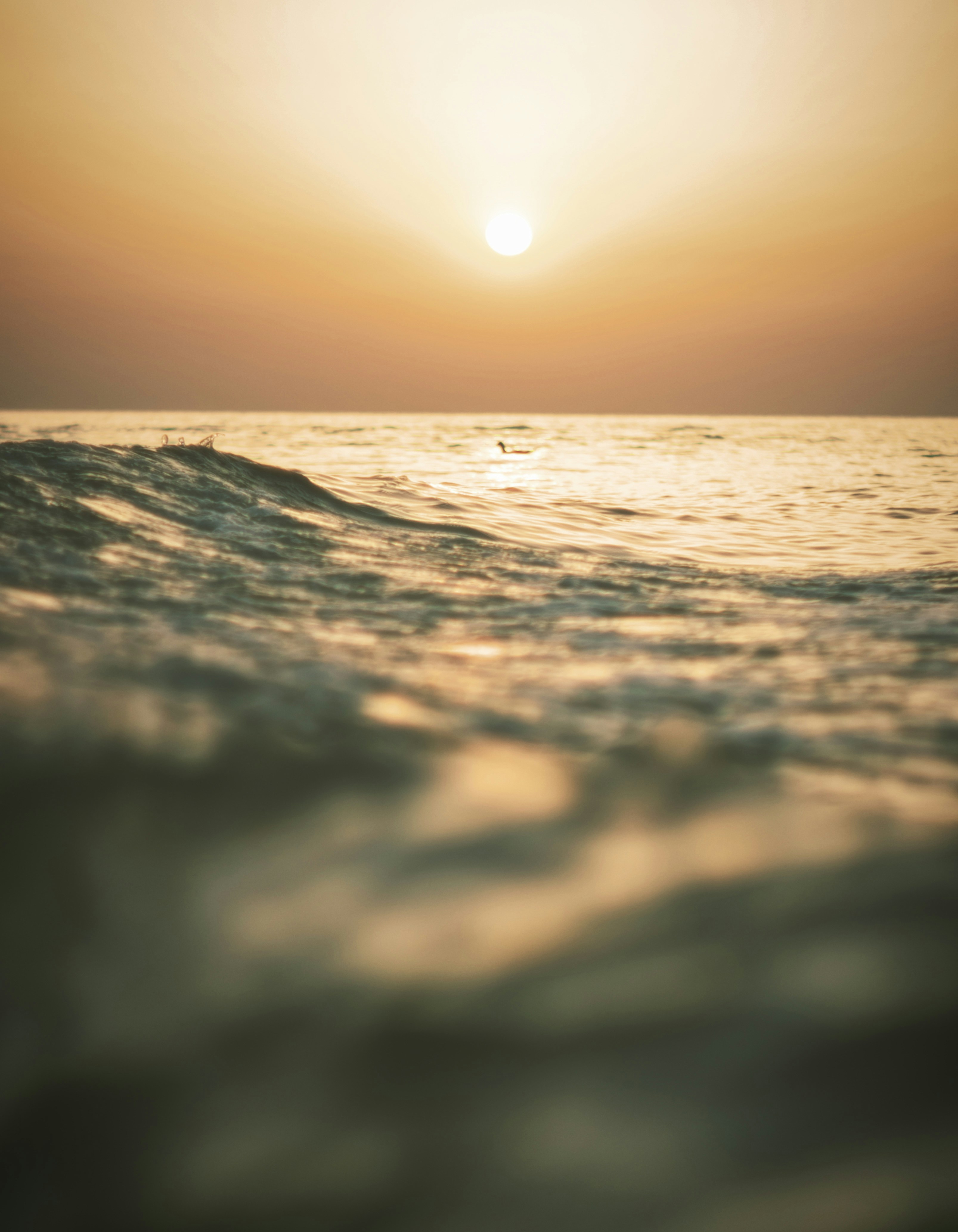 Amber Horizon over a Velvet Sea