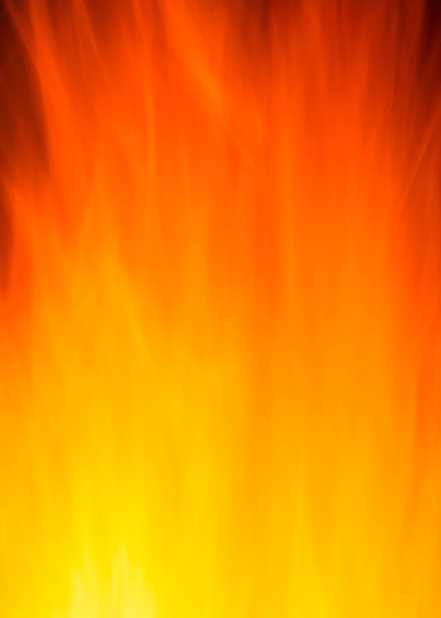 Soft vertical streaks of orange, red, and yellow create a fiery abstract gradient with a bright glow near the bottom. The composition feels like blurred motion or flame-like light trails.