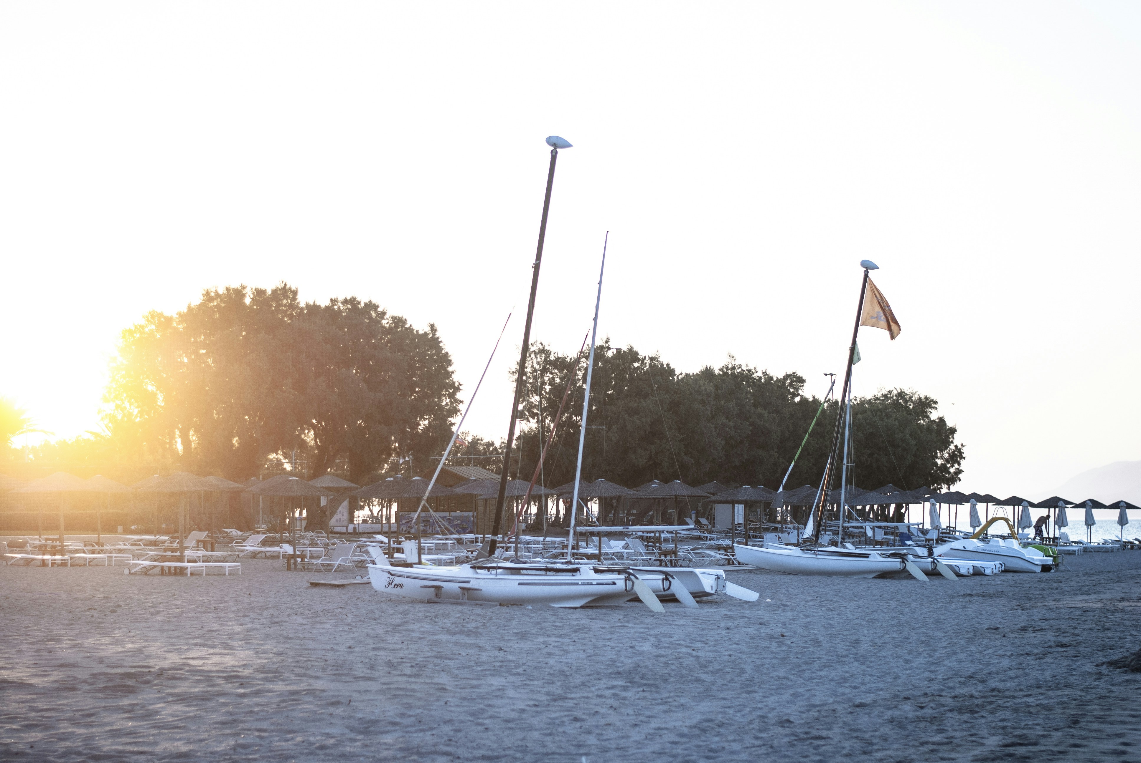 Dusk Marina: Sailboats Rest on a Sun-Warmed Shore