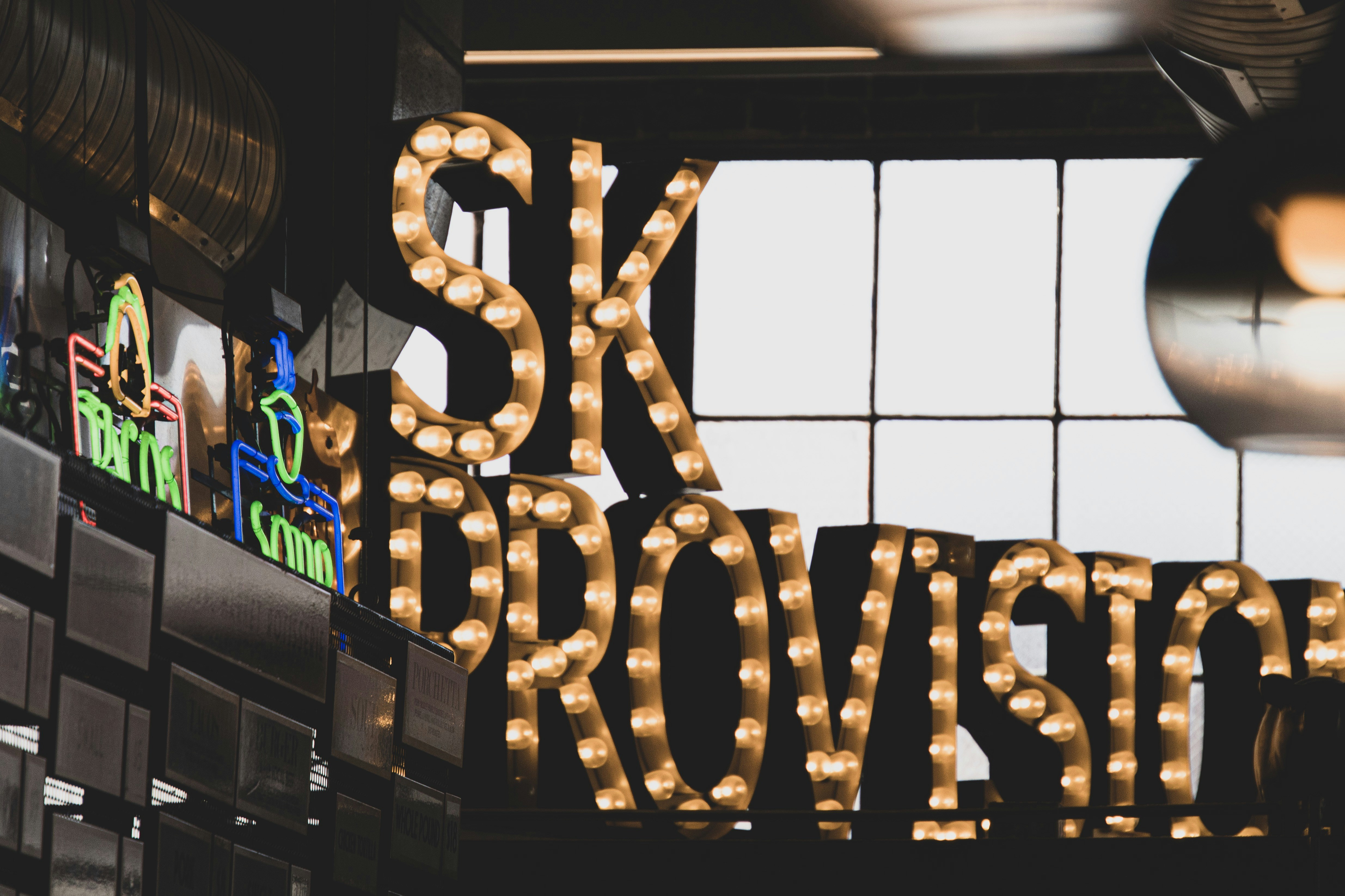 SK Provision LED signage photo – Free Brown Image on Unsplash