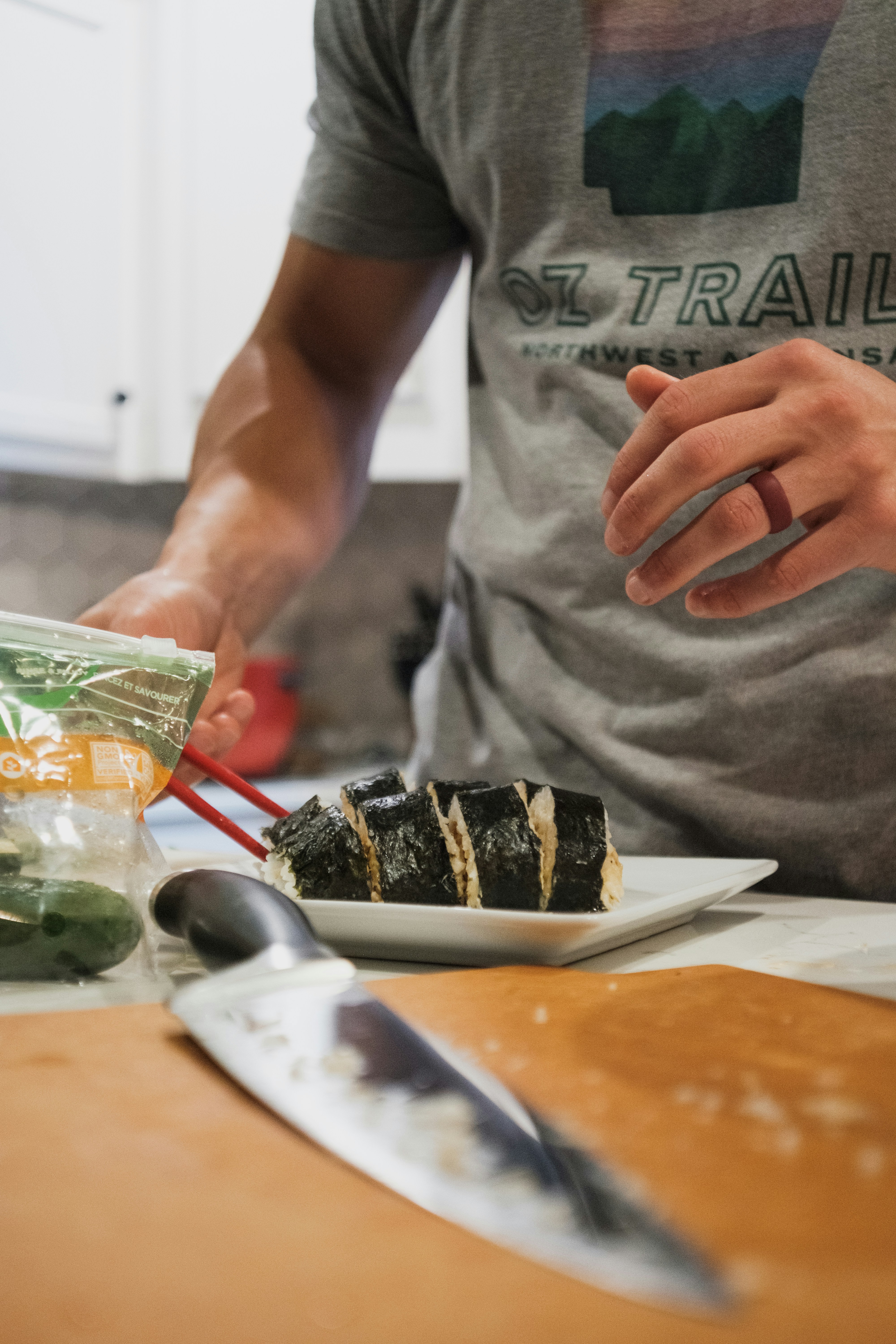 Chopsticks and Seaweed: Sushi in a Quiet Home Kitchen