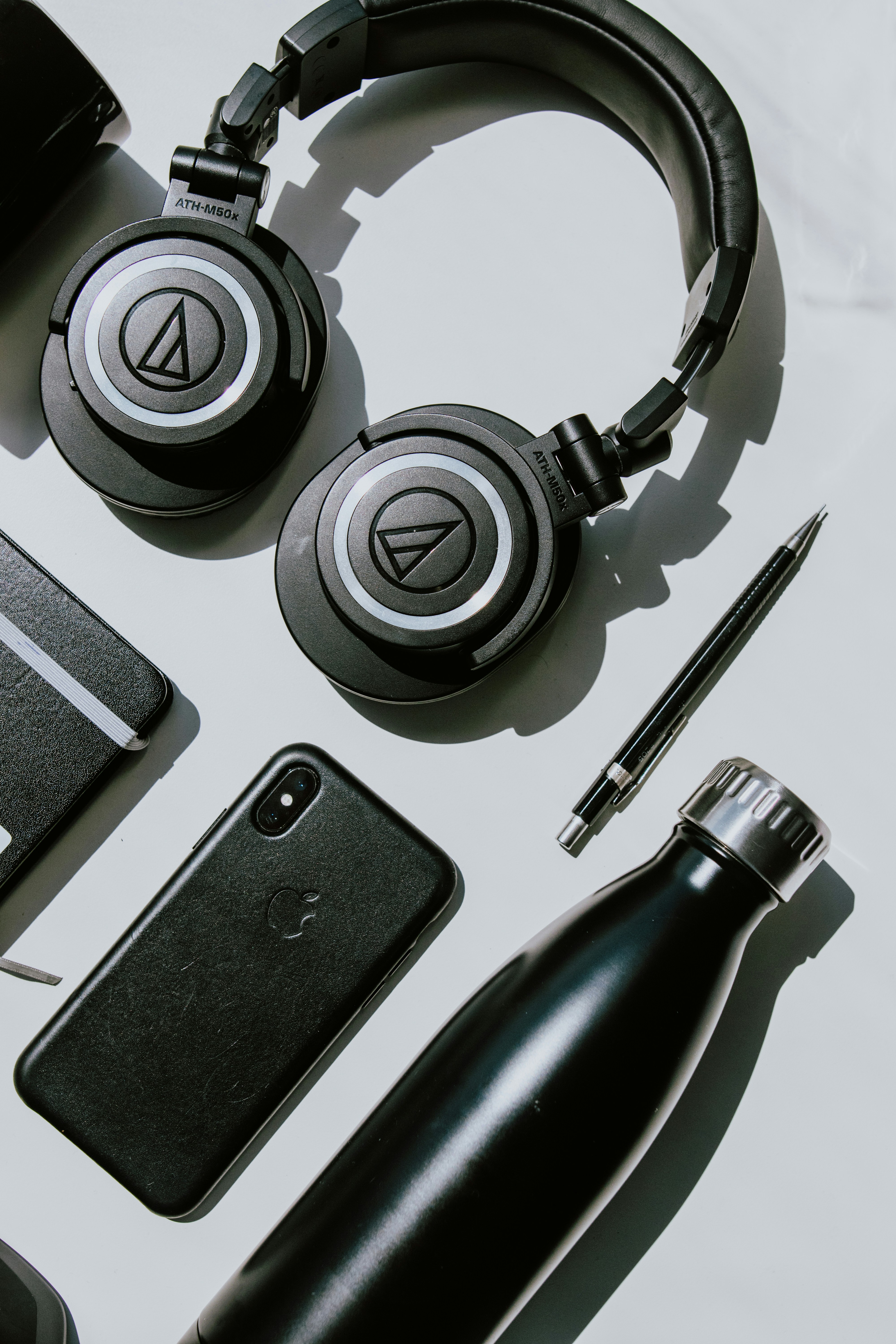 Flatlay of office supplies 