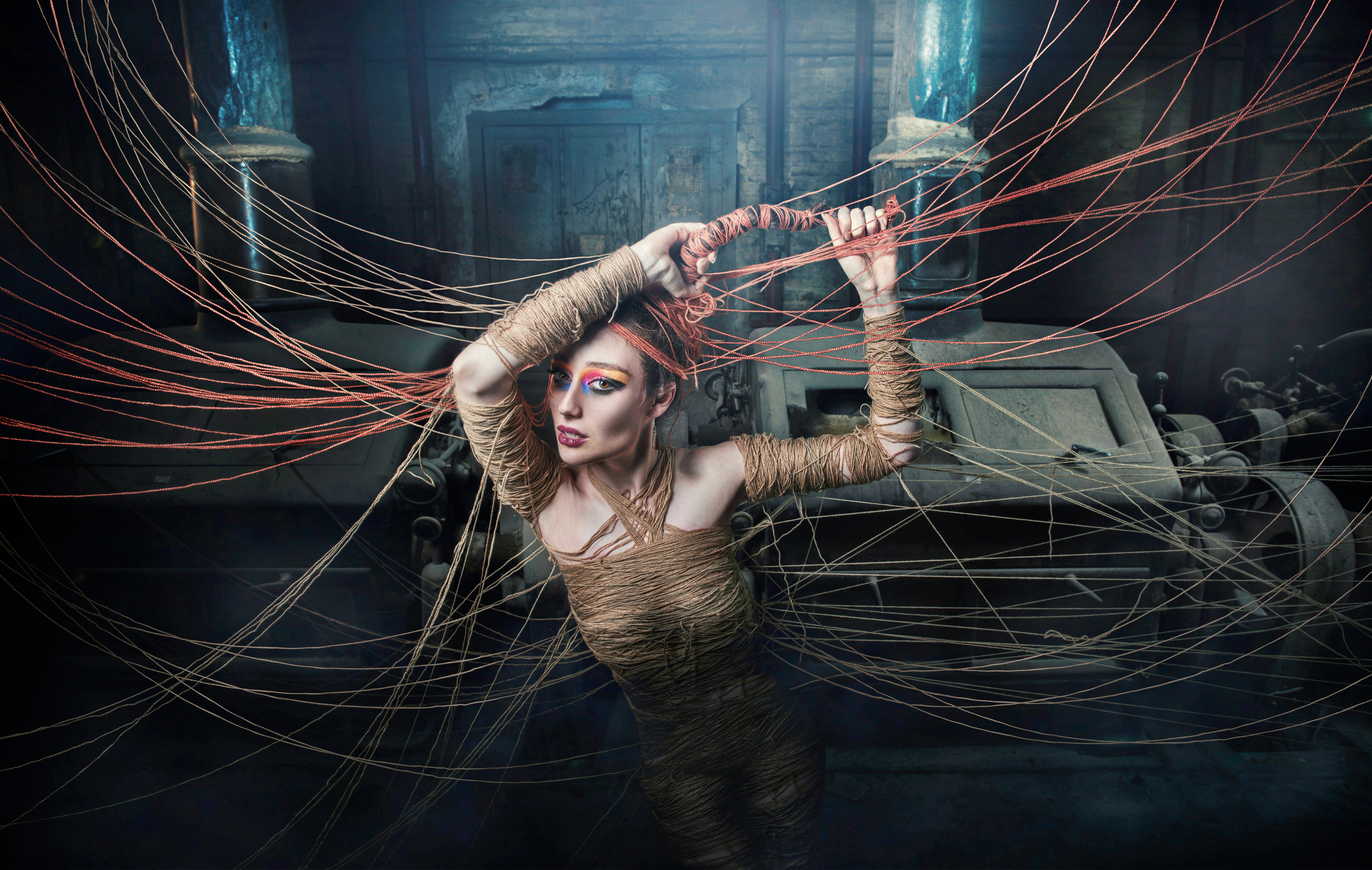 Threads of Gravity: A Dancer Entangled in Copper Veins