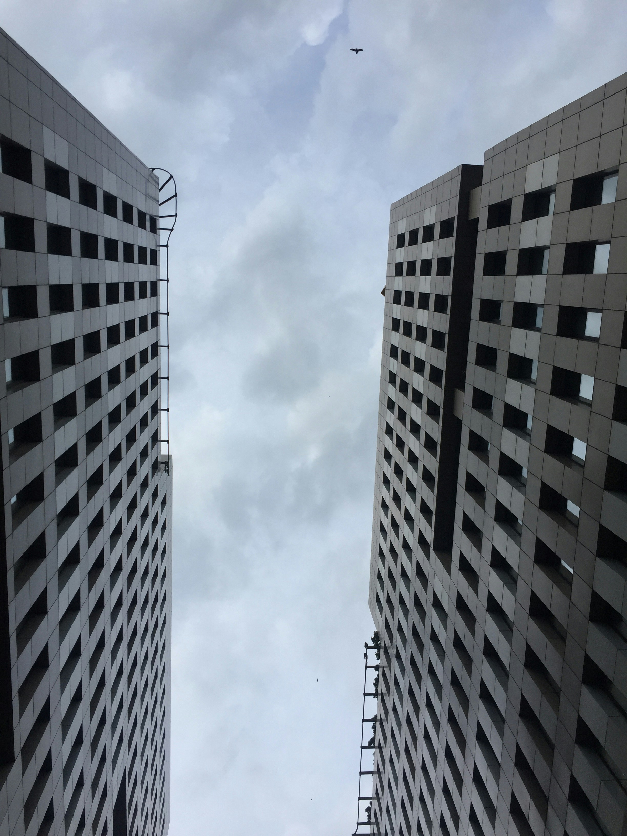low-angle photography high-rise buildings