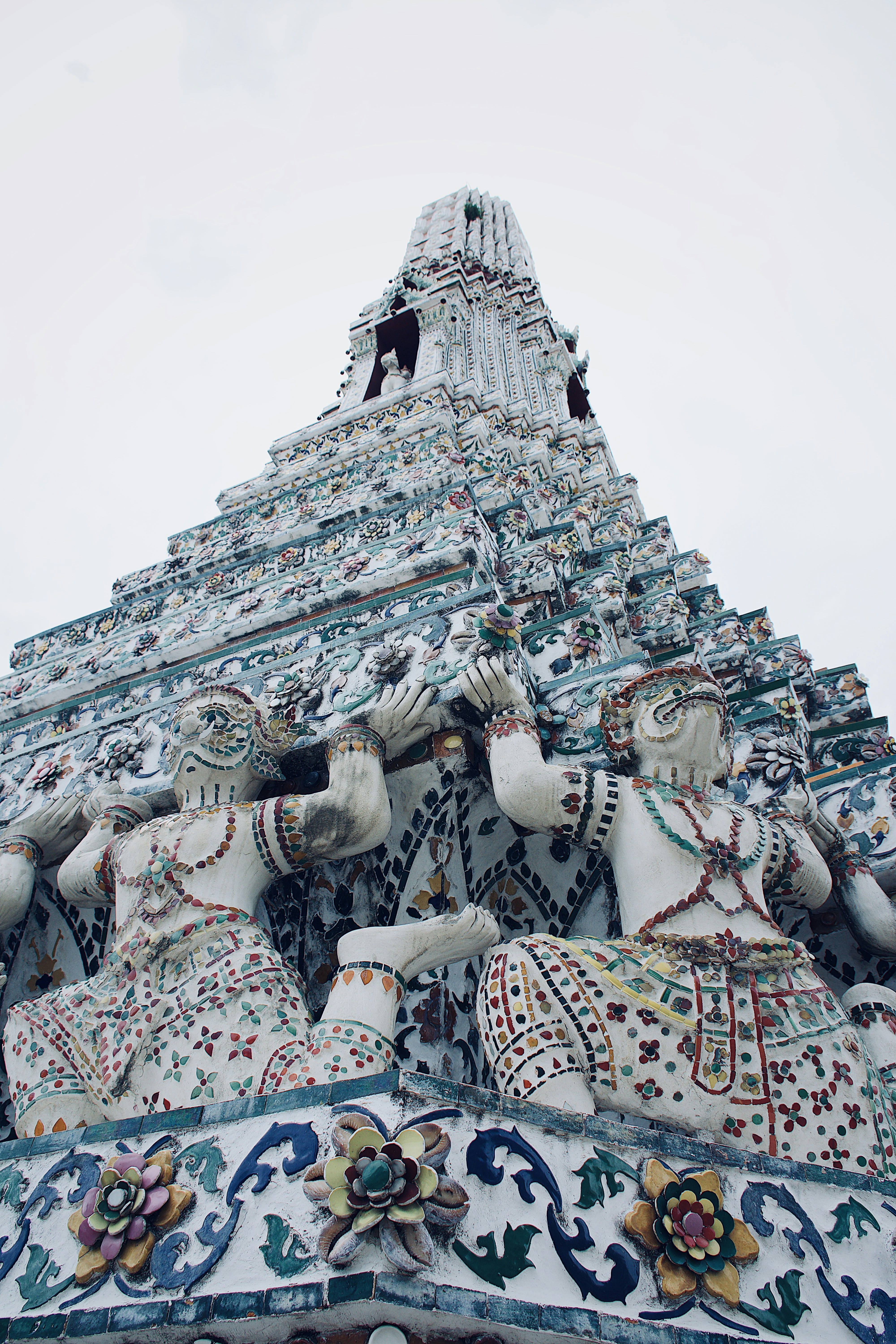 Ceramic Prism: Wat Arun's Tower of Figures in Tile and Light