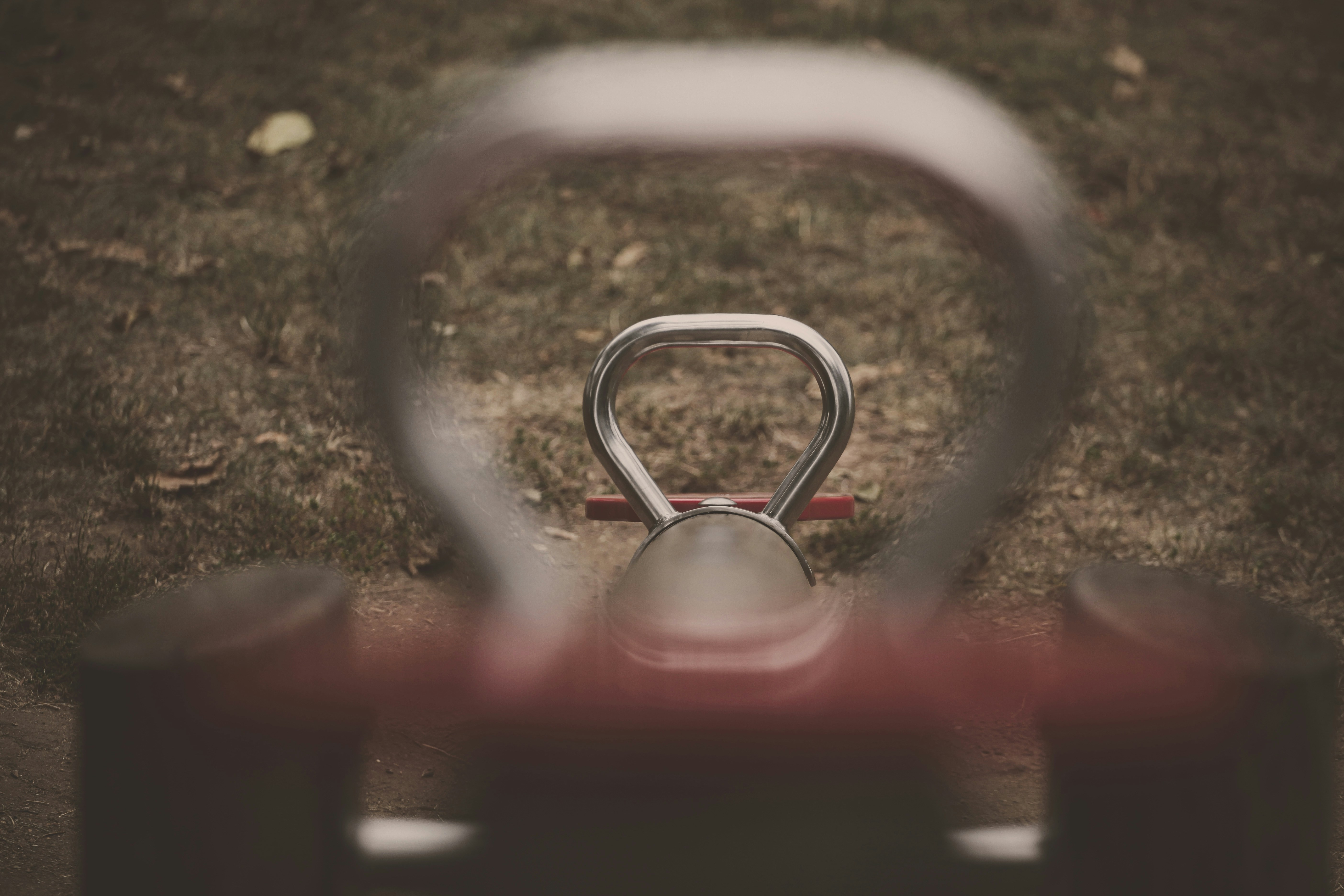 Center Ring: a kettlebell framed by blur