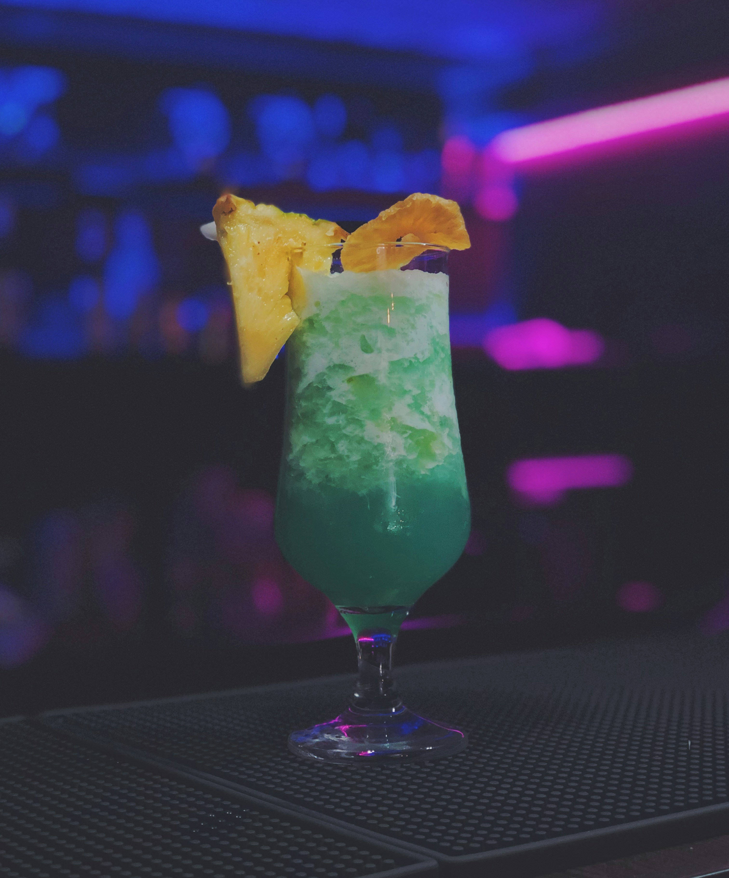 Neon Mint Fizz Under Velvet Night