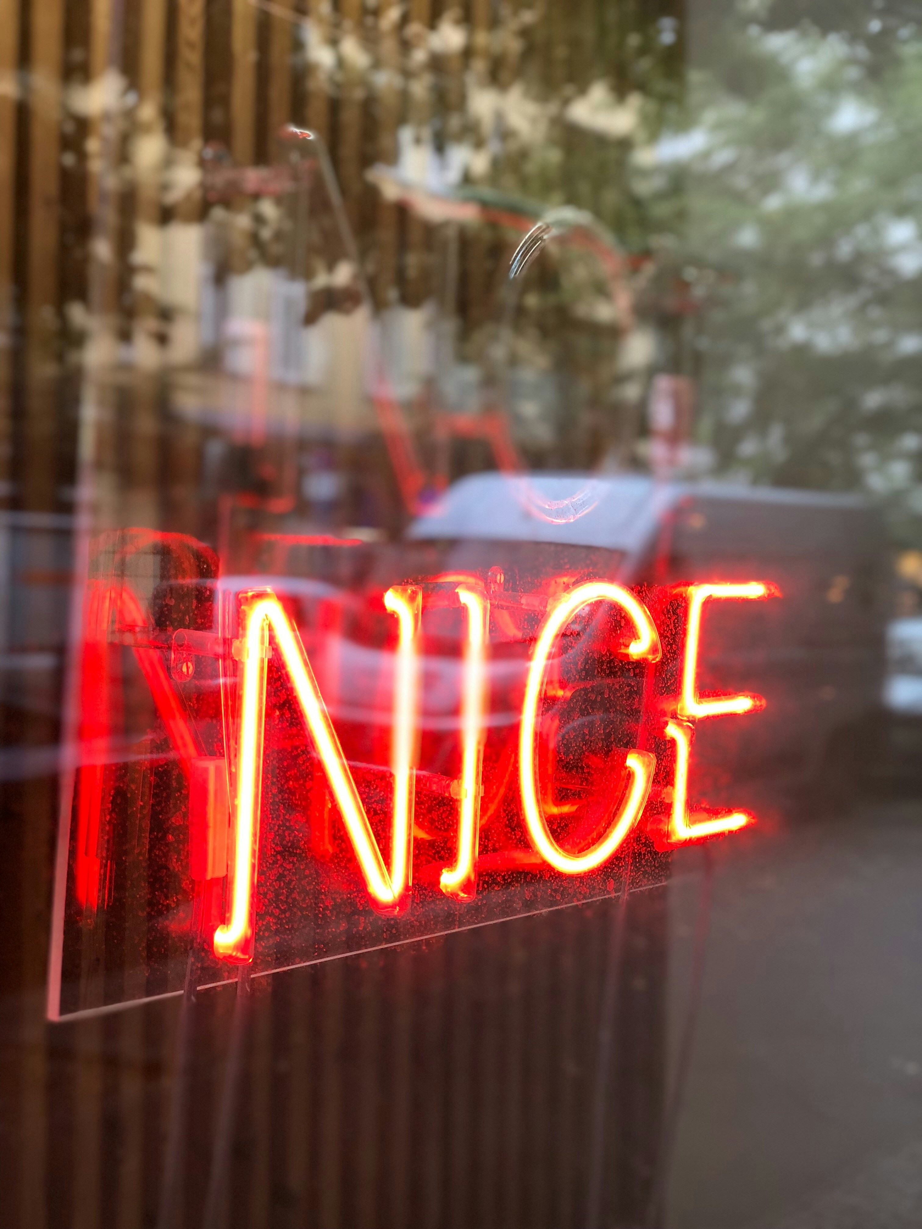 Shallow focus photo of red nice neon light signage photo – Free Light ...