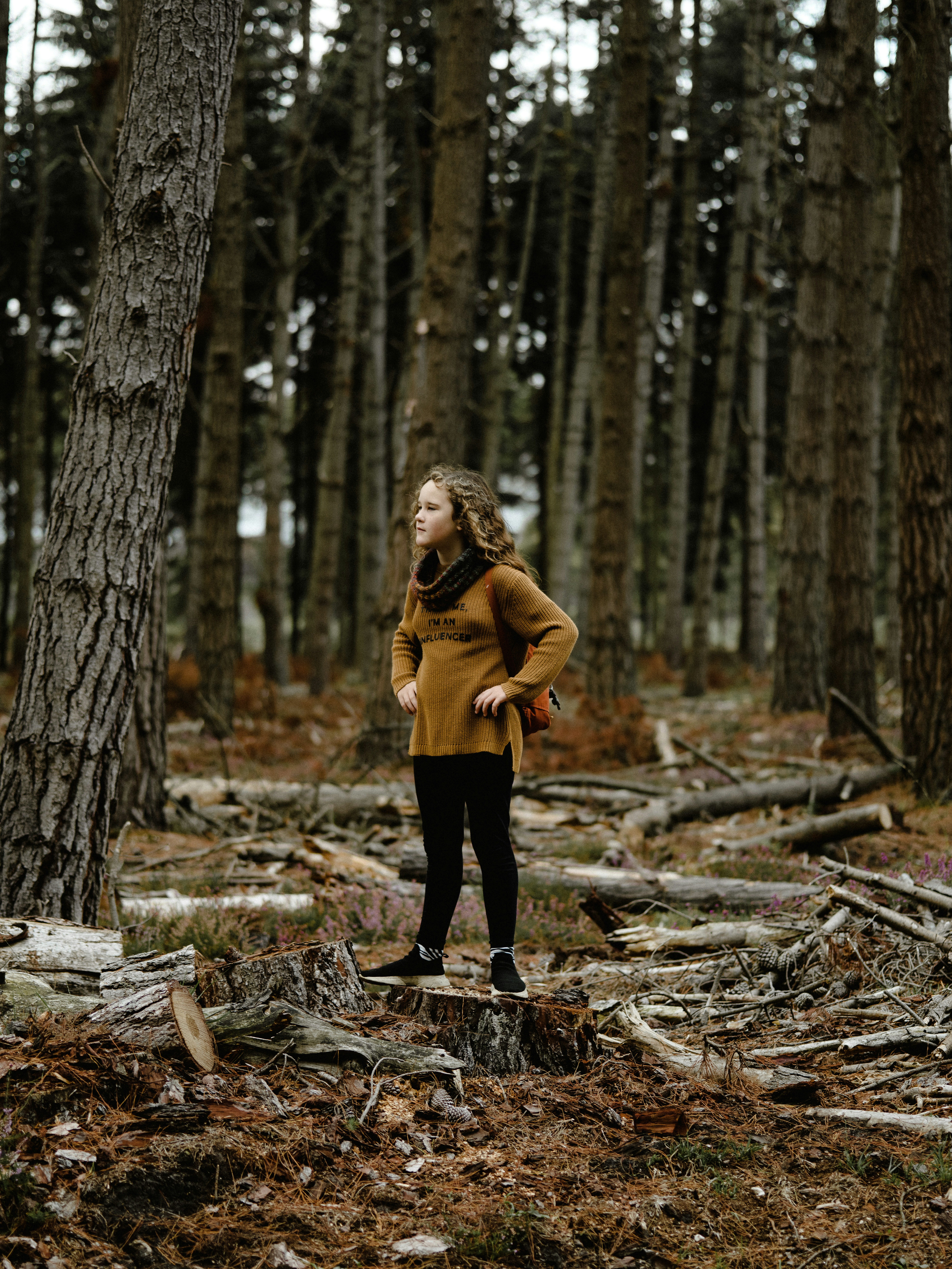 Tween Girl In The Woods