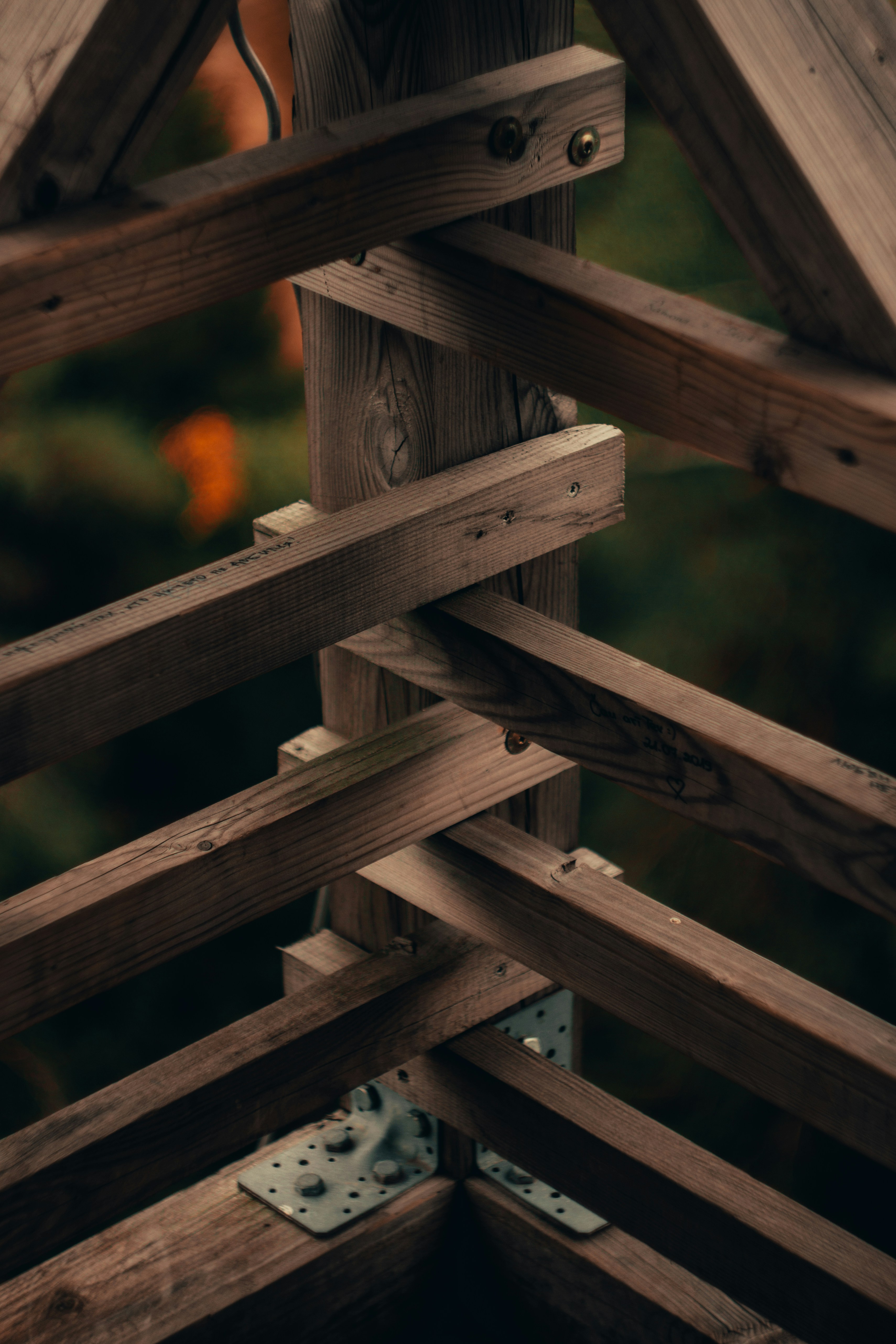 Wooden Lattice in Soft Focus: Lines and Quiet Geometry