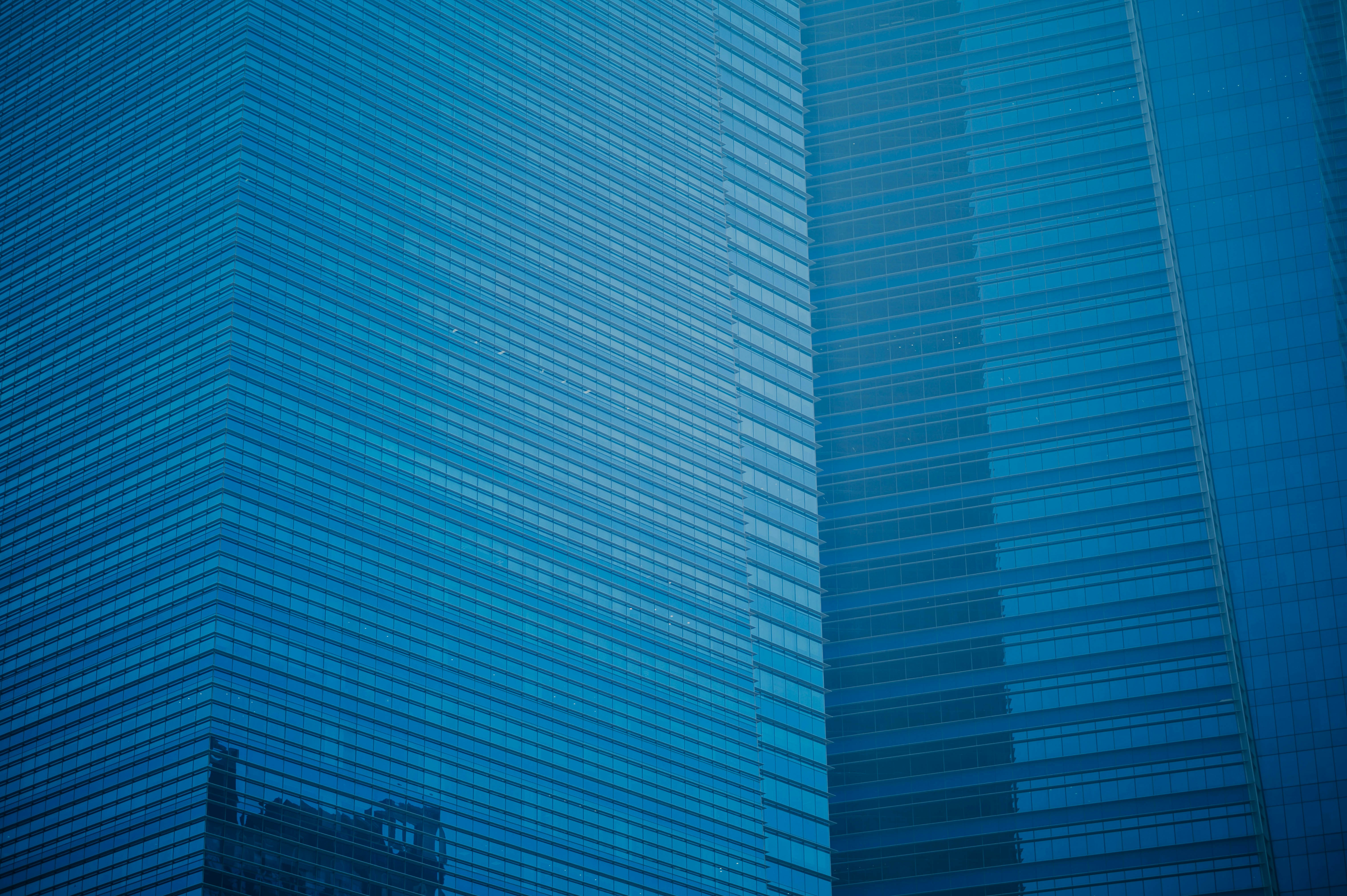 Blue Confluence: Glass Facades Meet