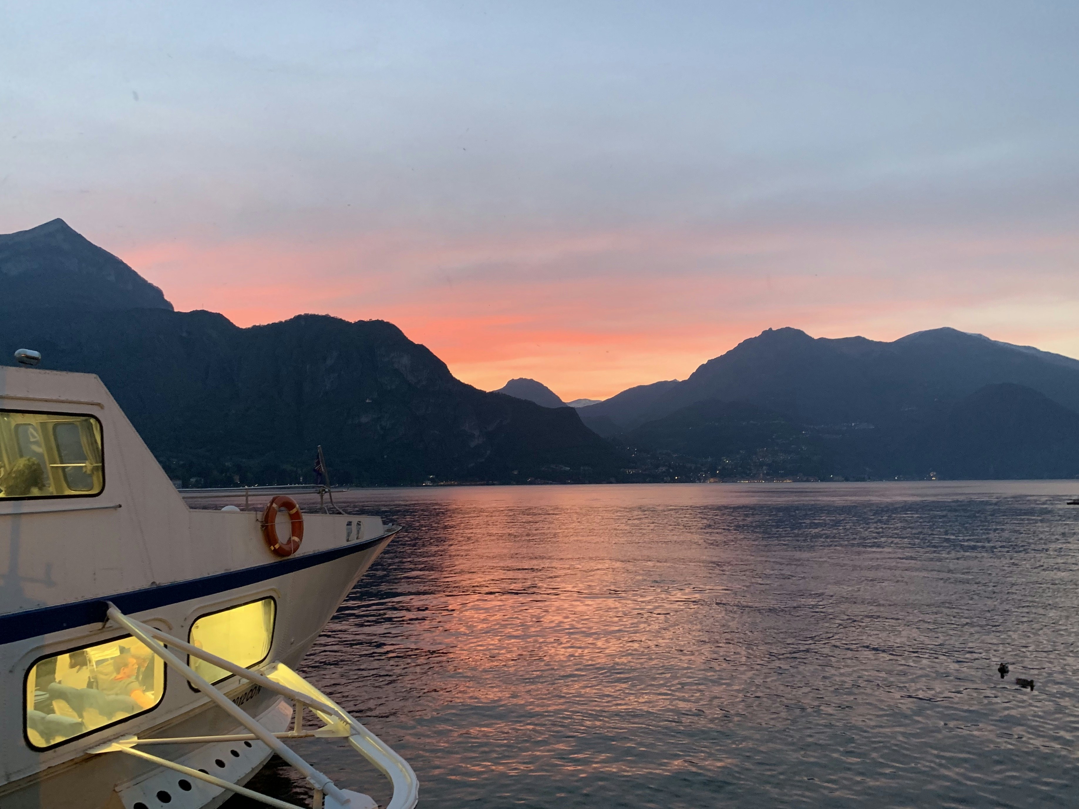 Twilight Voyage Across Serene Waters