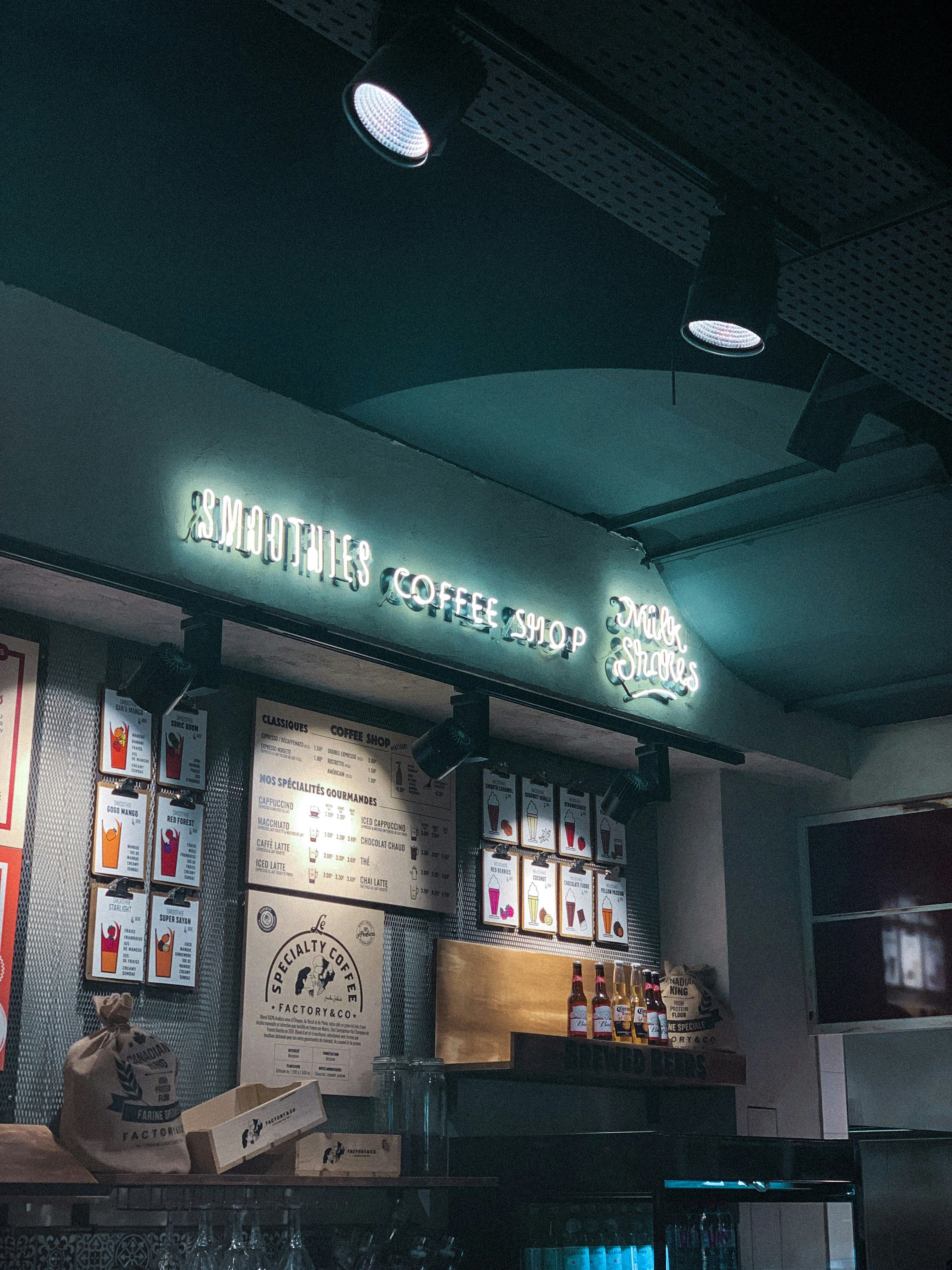 Neon Equilibrium at the Coffee Bar