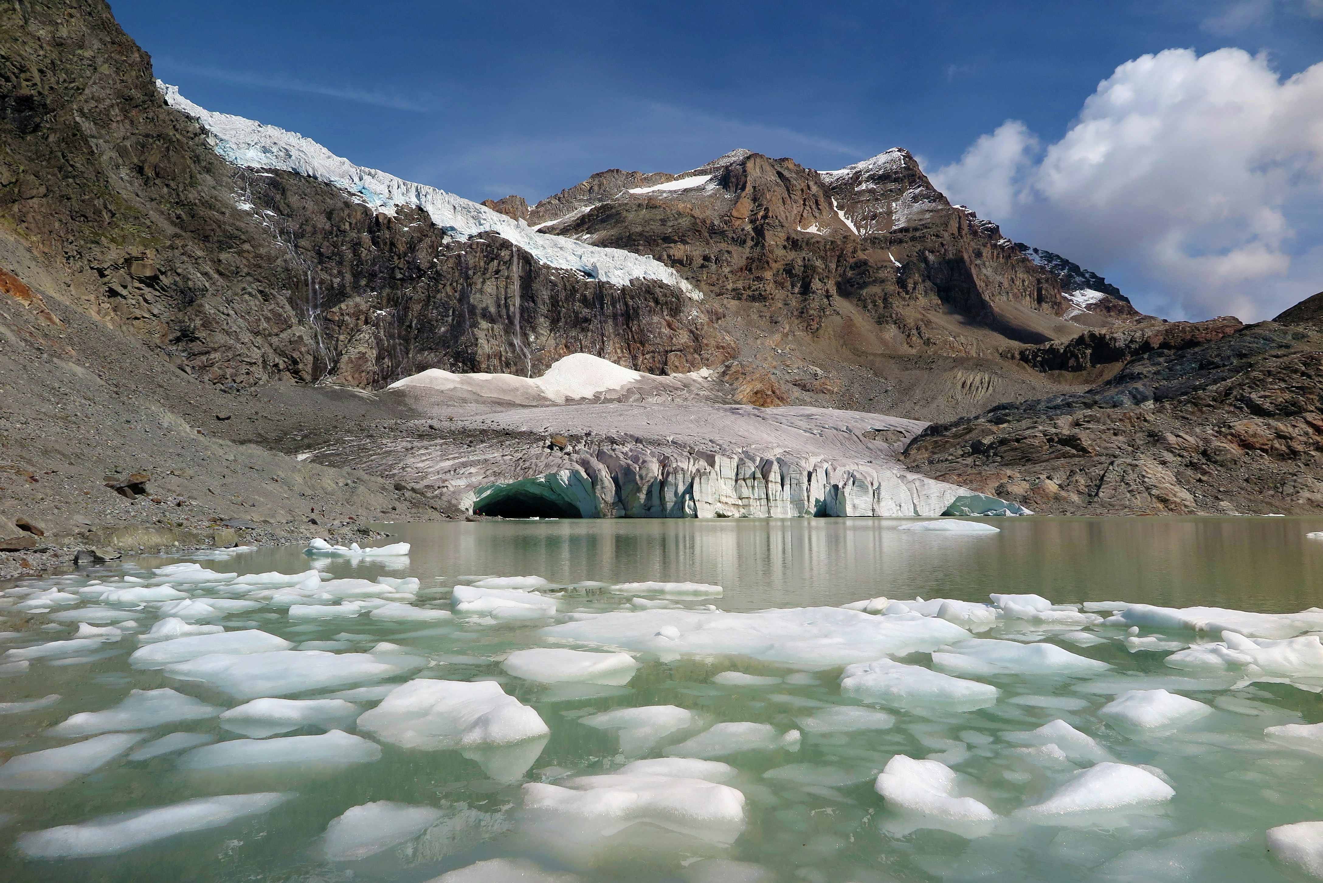 Glacial Fjord at Dusk: Ice, Rock, and Sky Converge