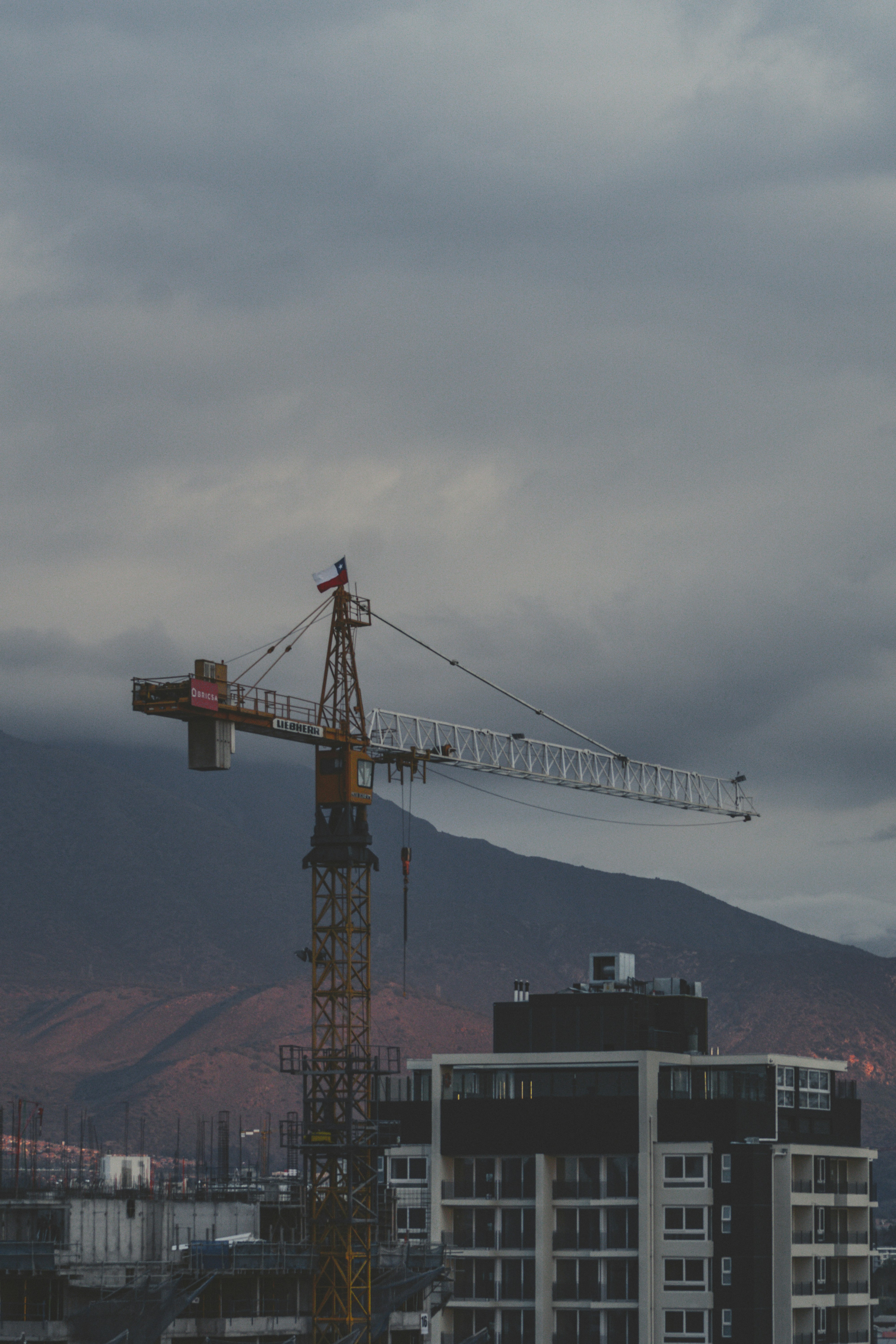 Urban Construction Under Moody Skies
