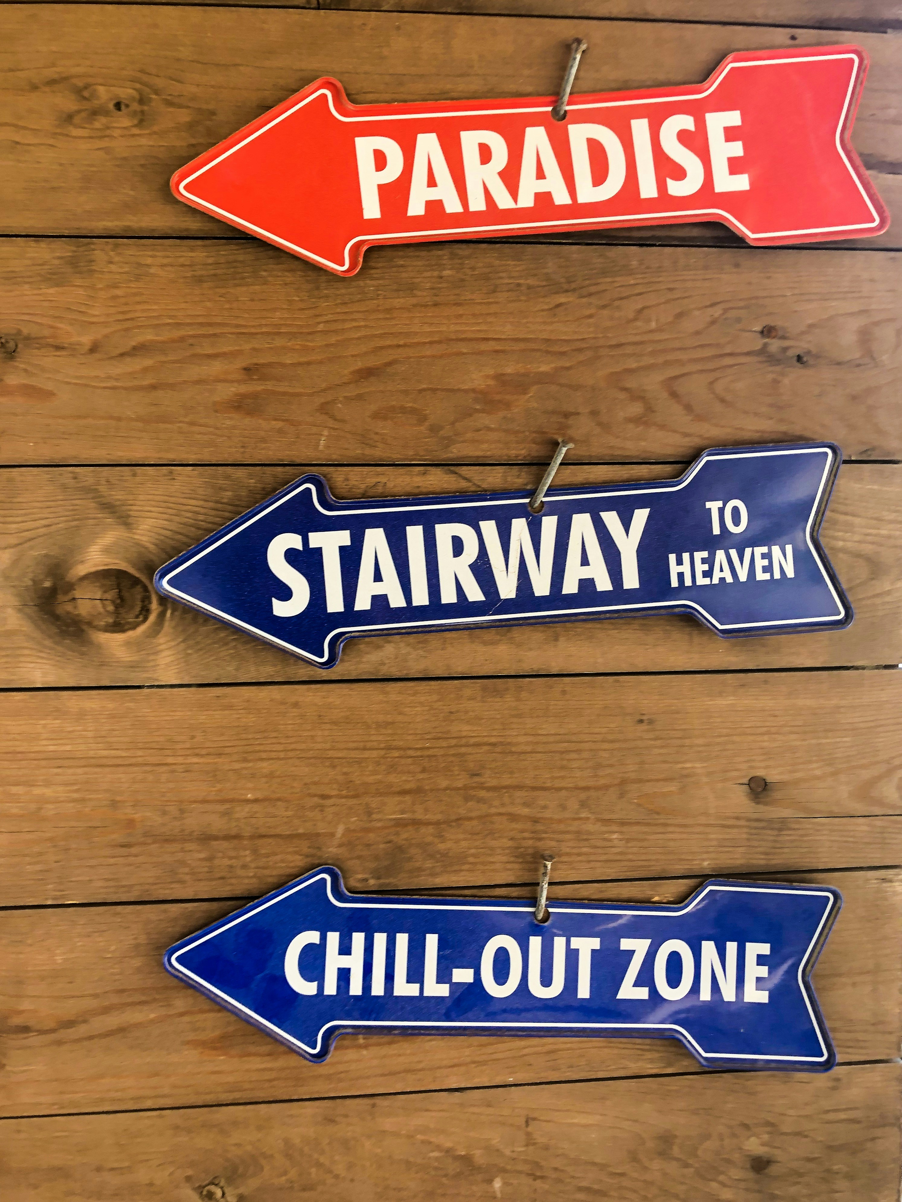 Three assorted arrows signage on brown surface photo – Free Greece ...