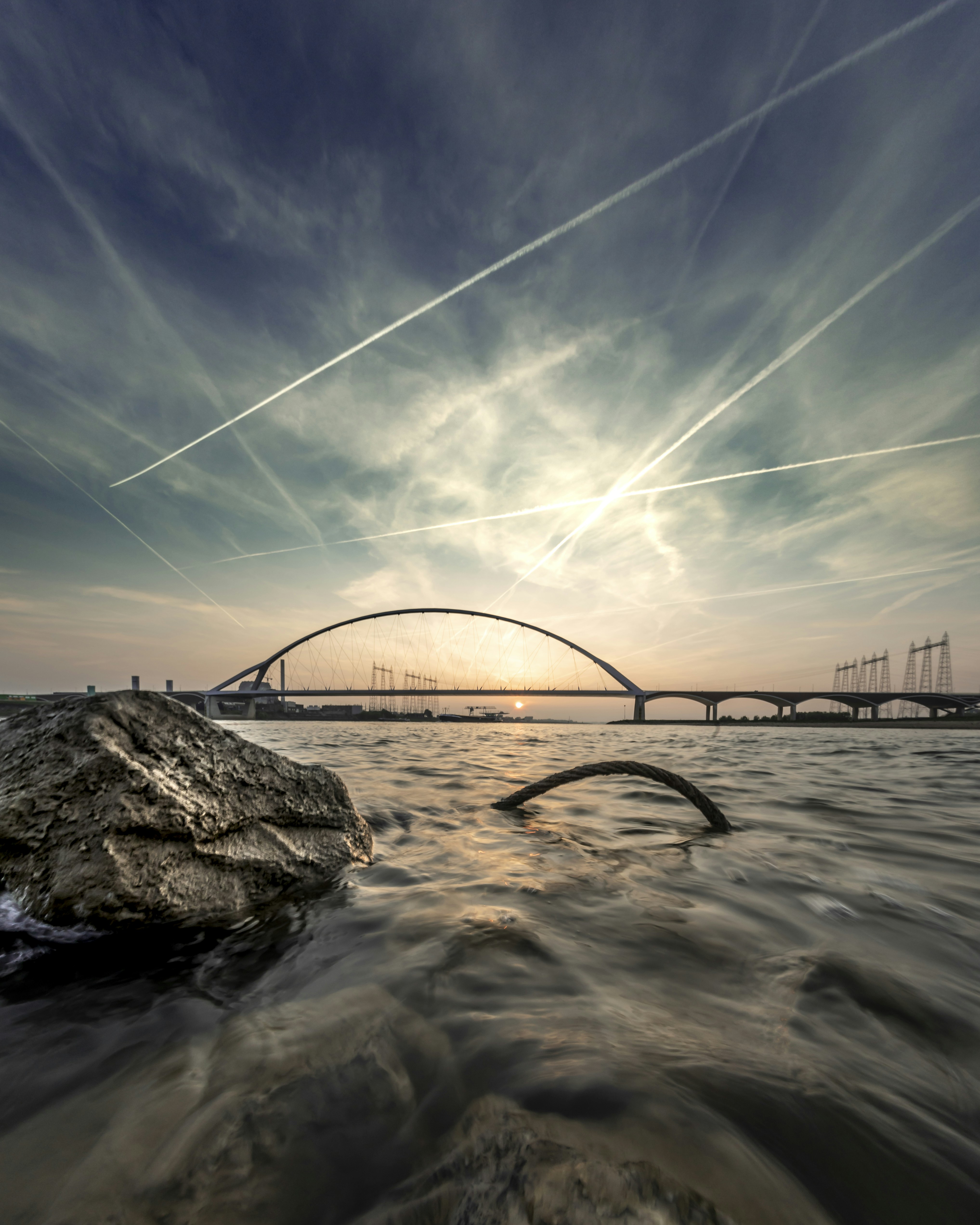 Timelapse photography of rock and bridge photo – Free Sky Image on Unsplash