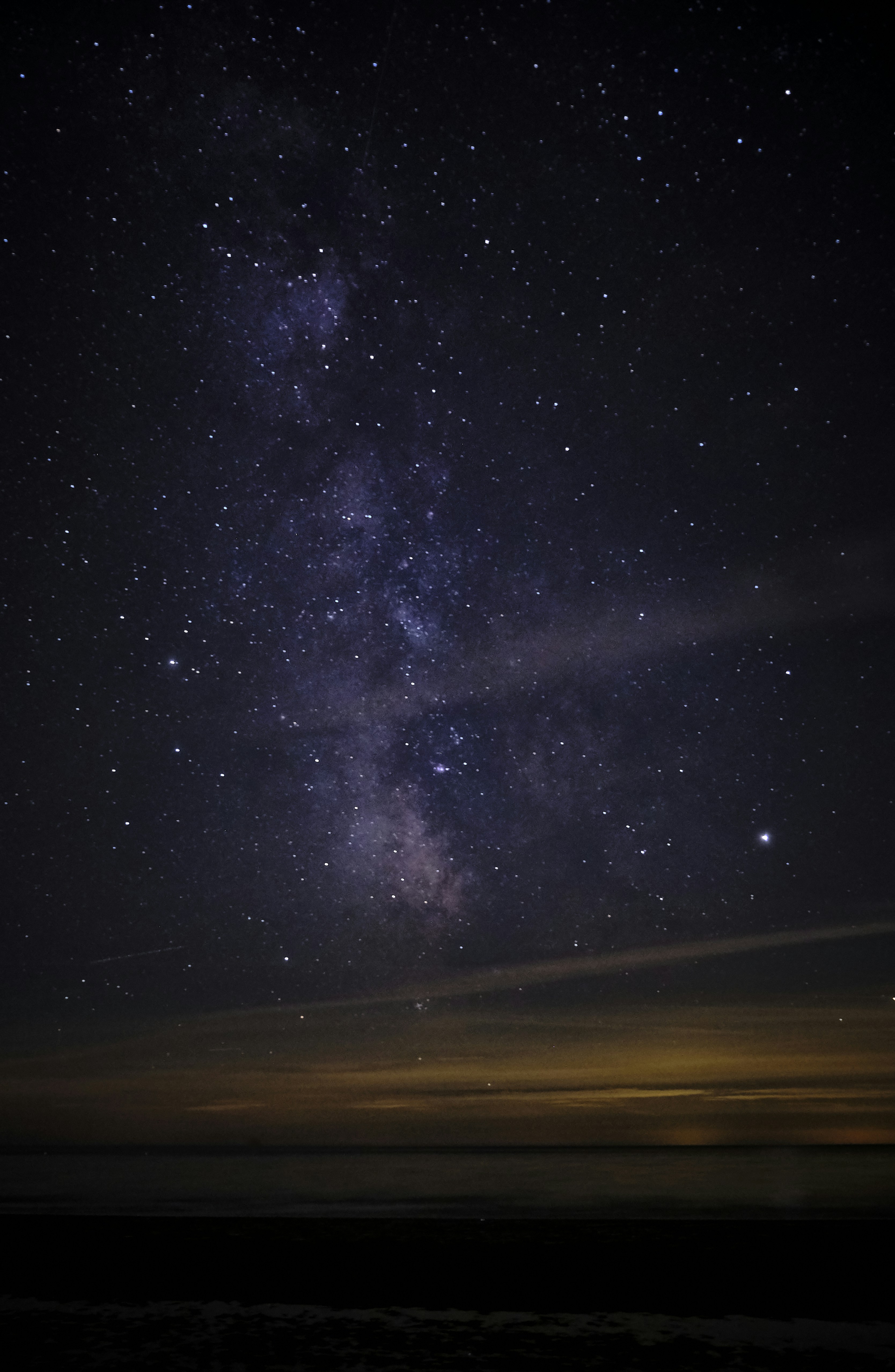 The night sky with stars above the ocean photo – Free Nature Image on ...