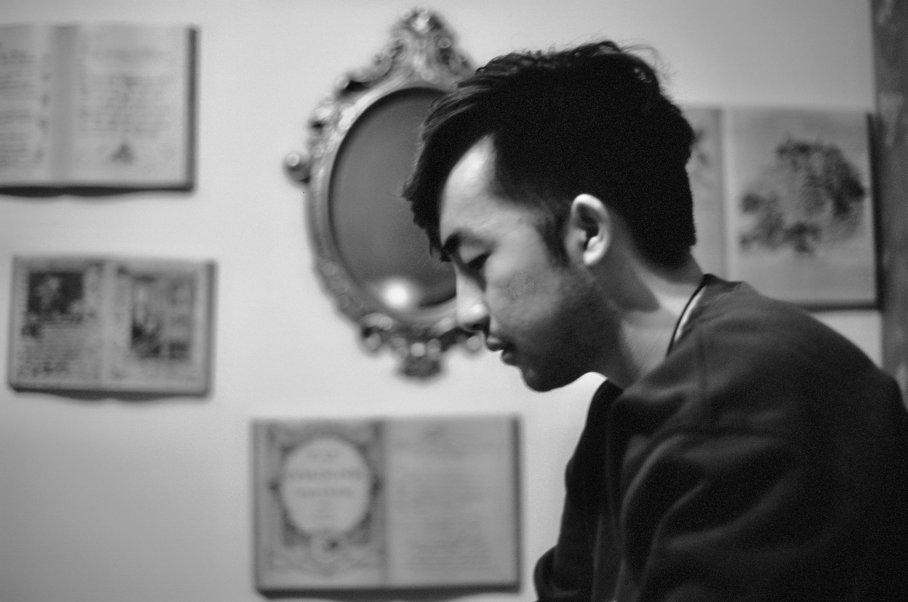 Grayscale photography of man facing his right side photo – Free Grey ...