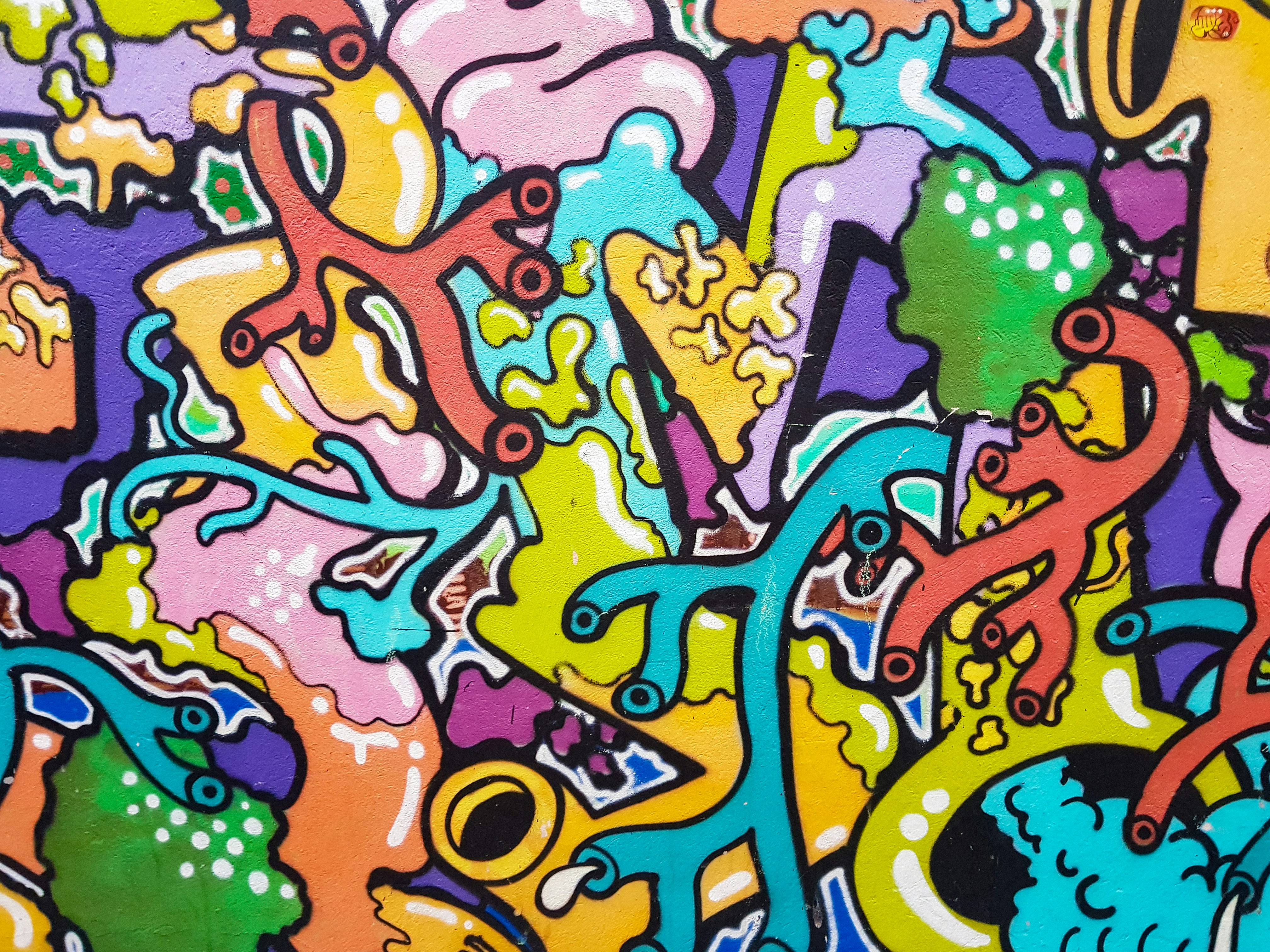 A painting of many different colors and shapes photo – Free Lyon Image ...