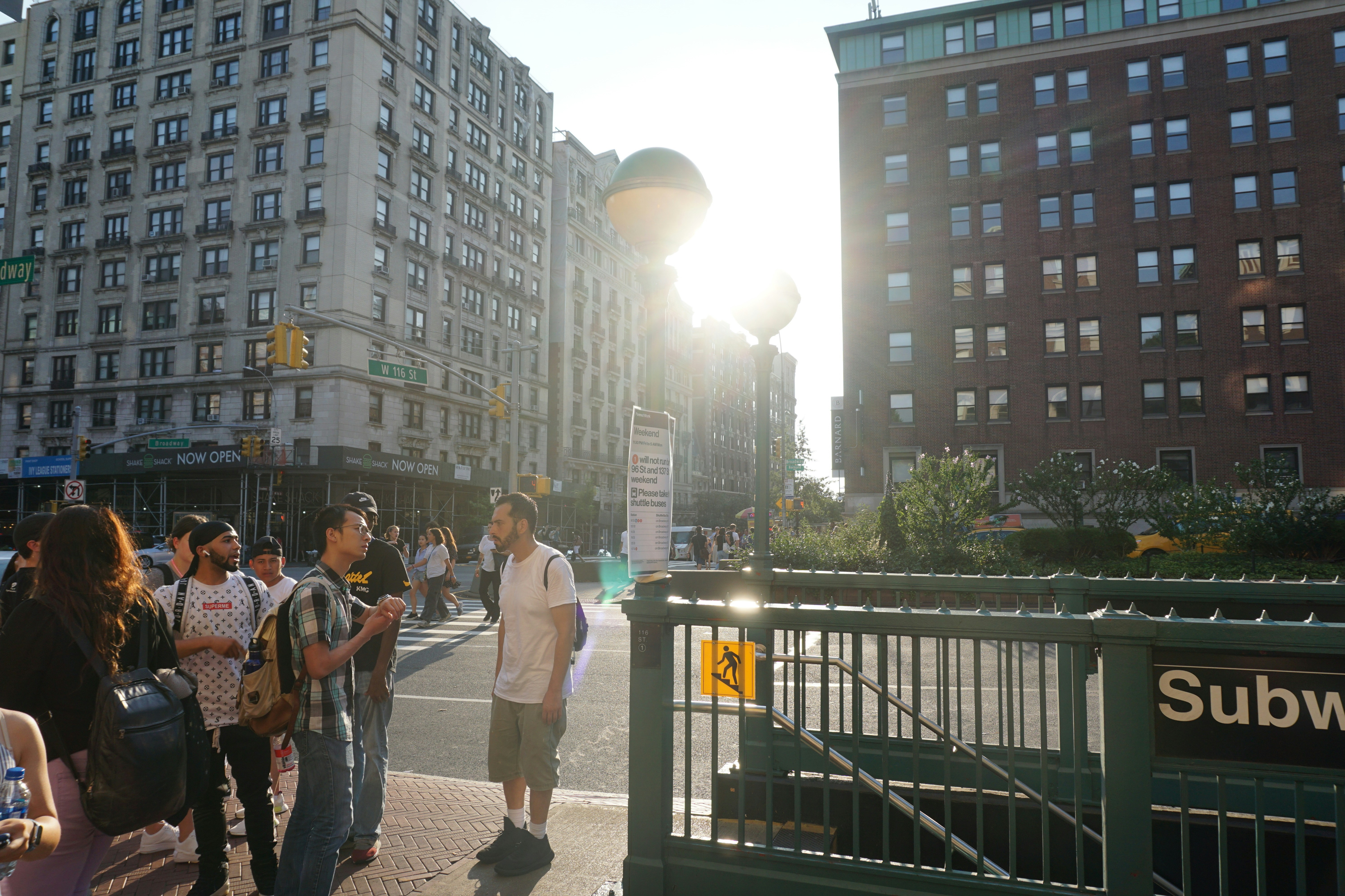 Urban Sunburst at the Subway Entrance