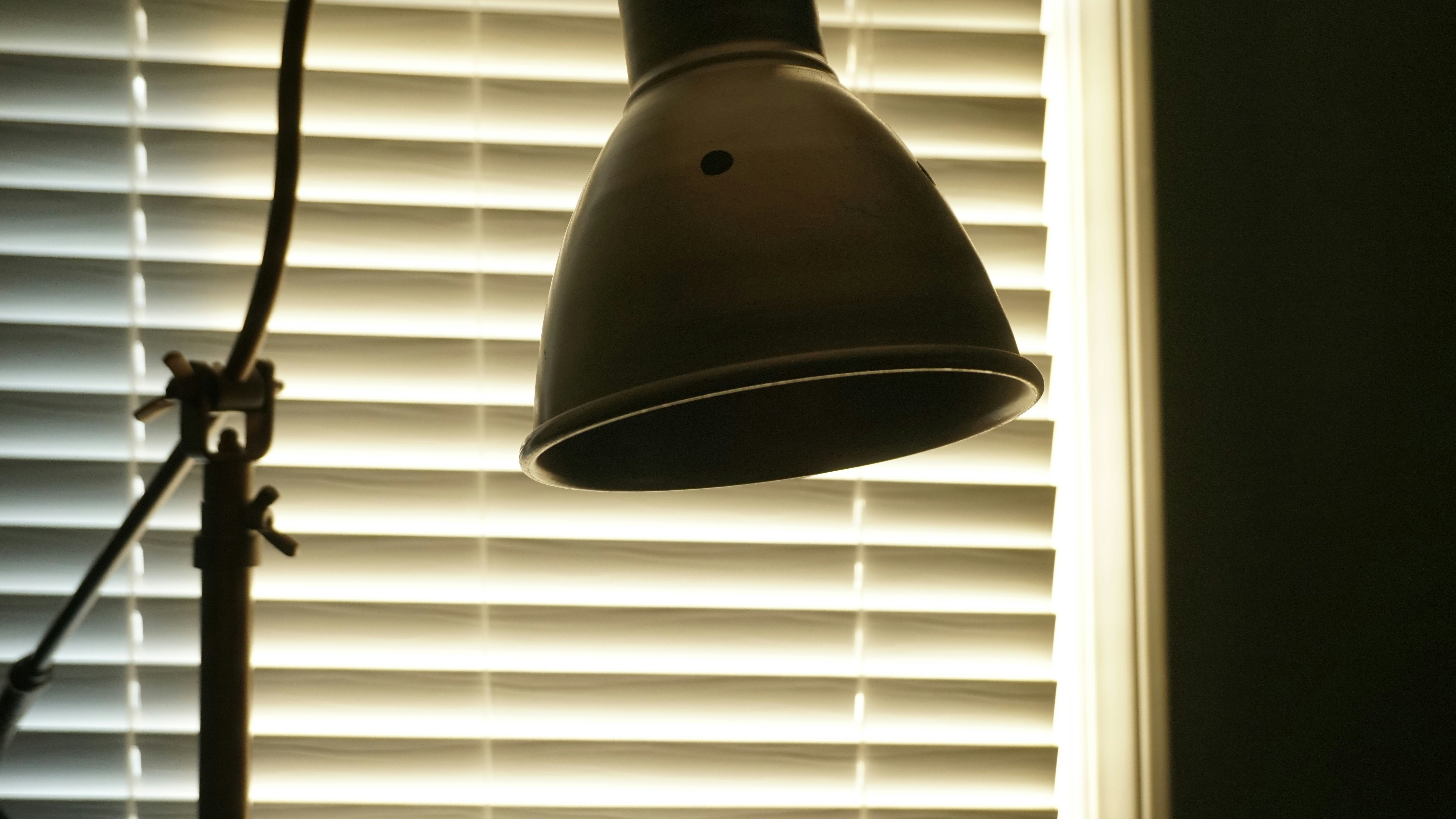 Curved Shade, Straight Lines: A Desk Lamp at the Edge of Daylight