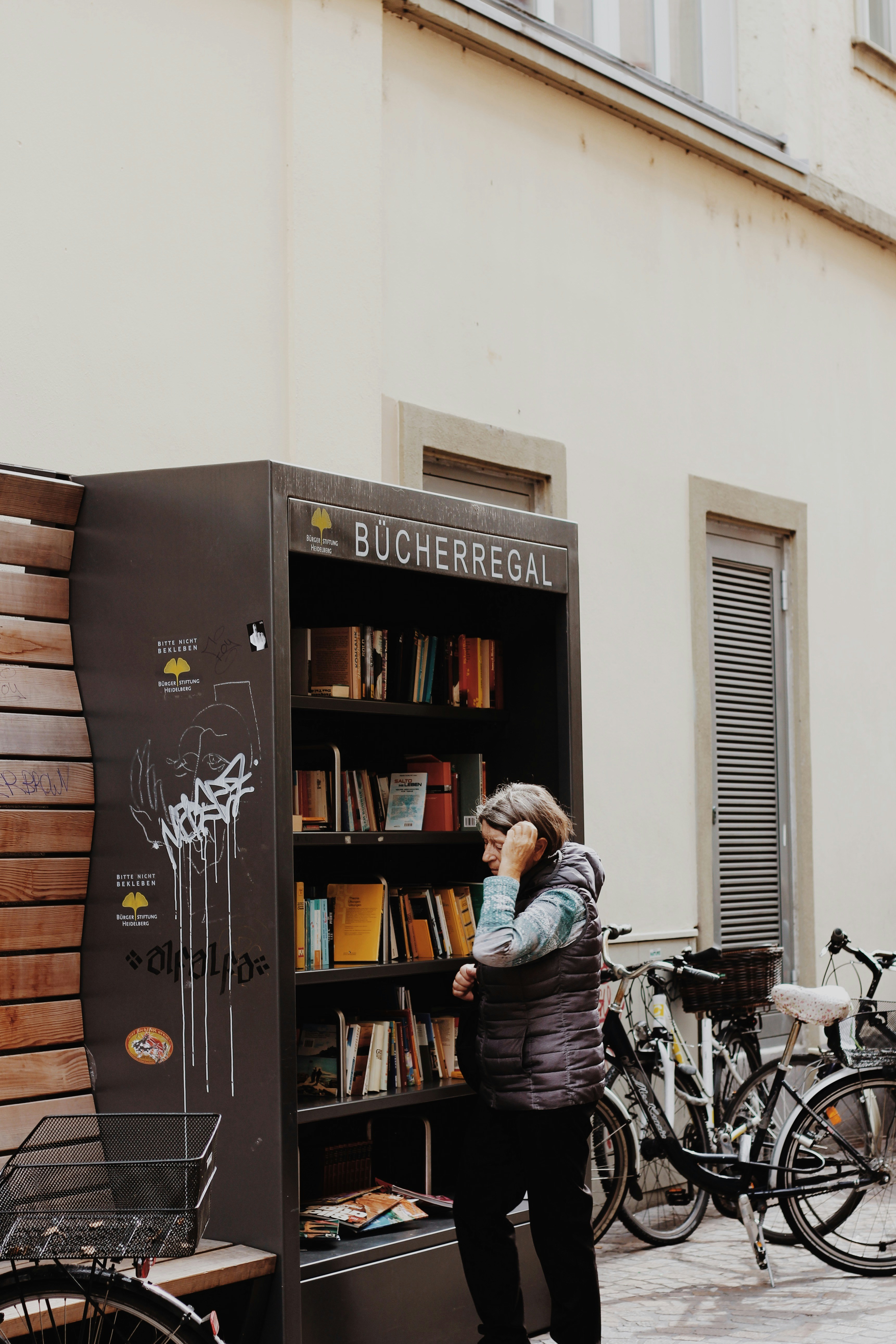 Bookshop Refuge: A Quiet Moment by the Bicycle Rack