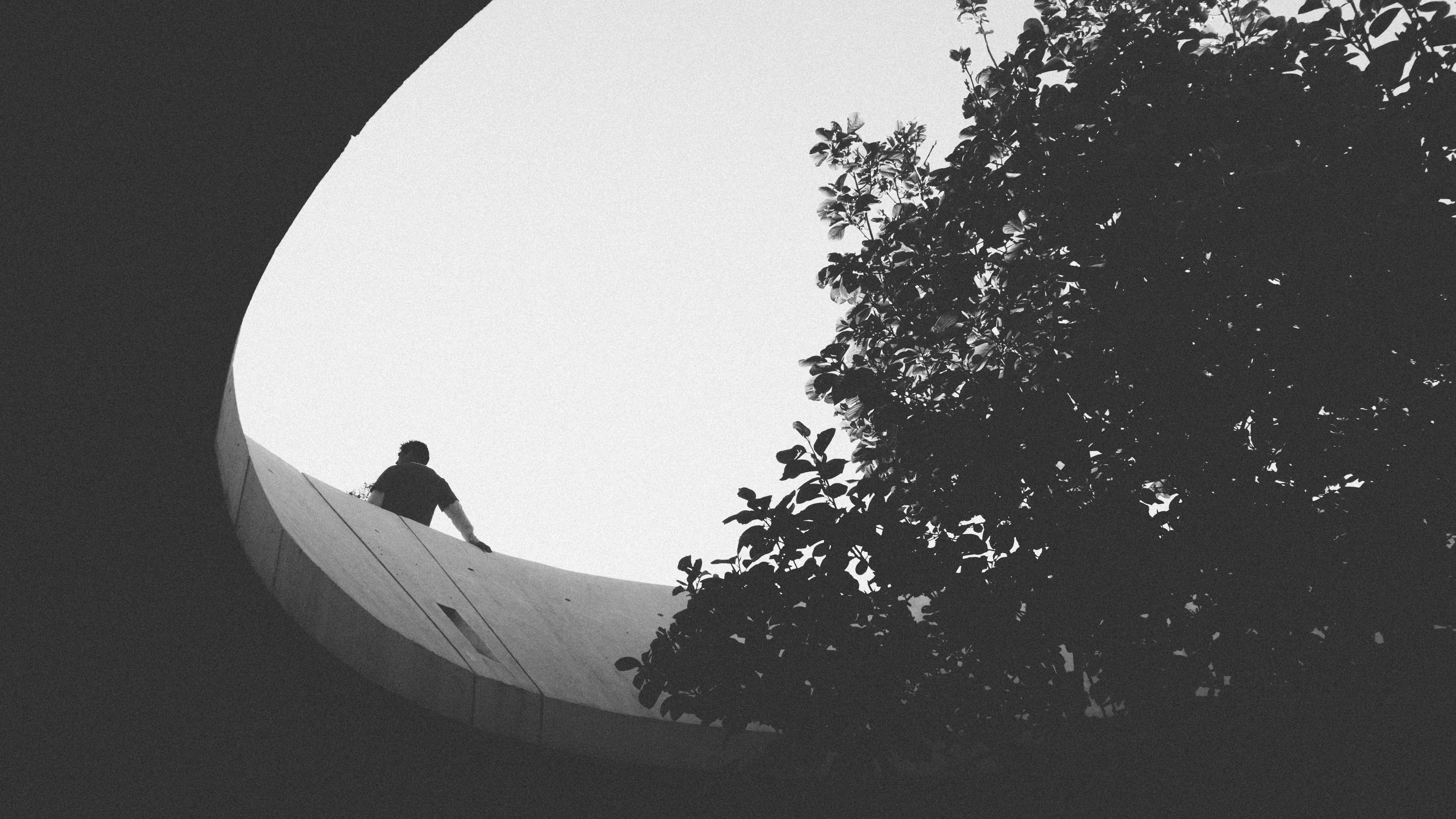 Silhouette at the Edge: A Play of Light and Shadow