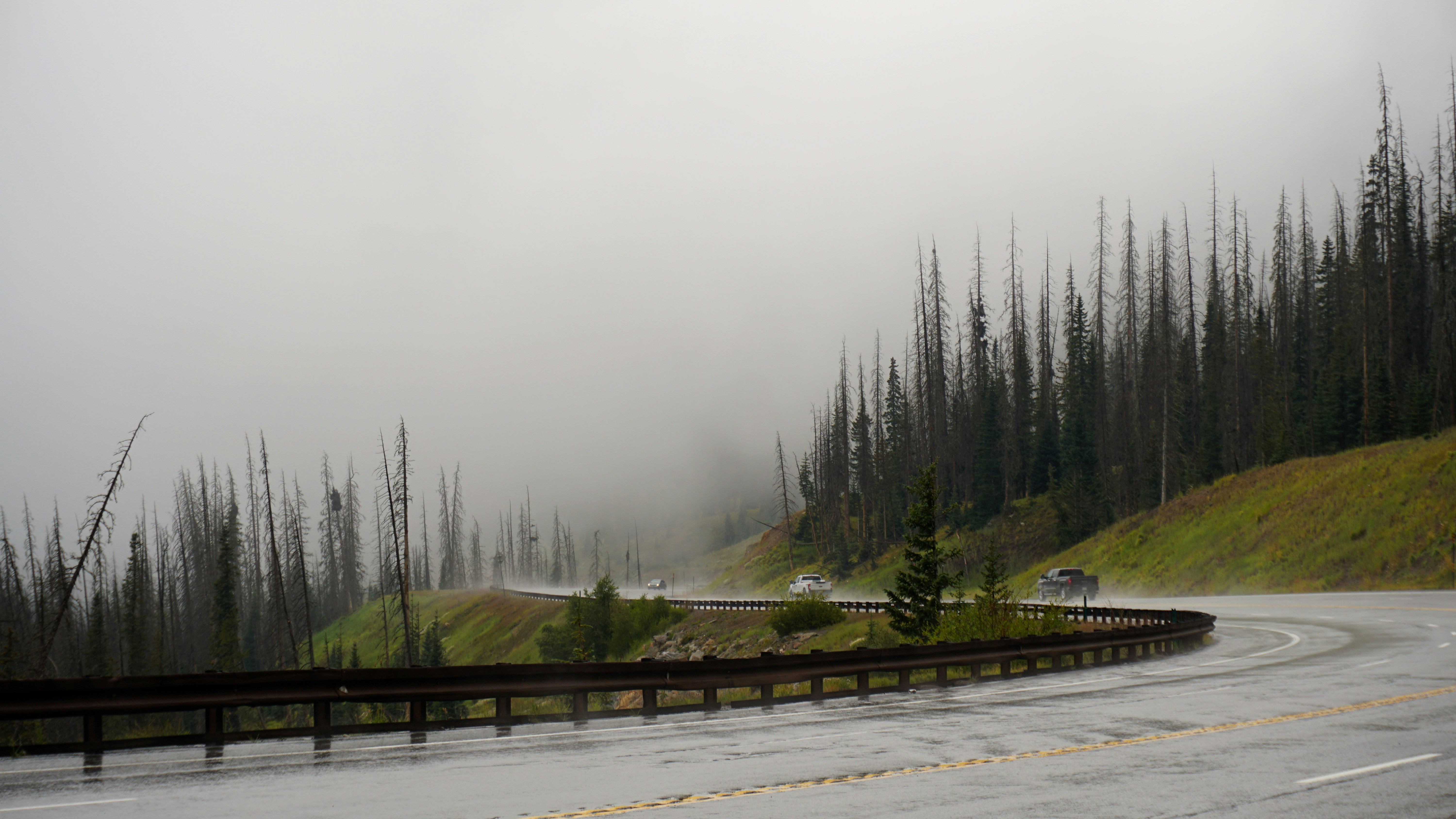 Cars on the Winding Colorado Mountain Roads
