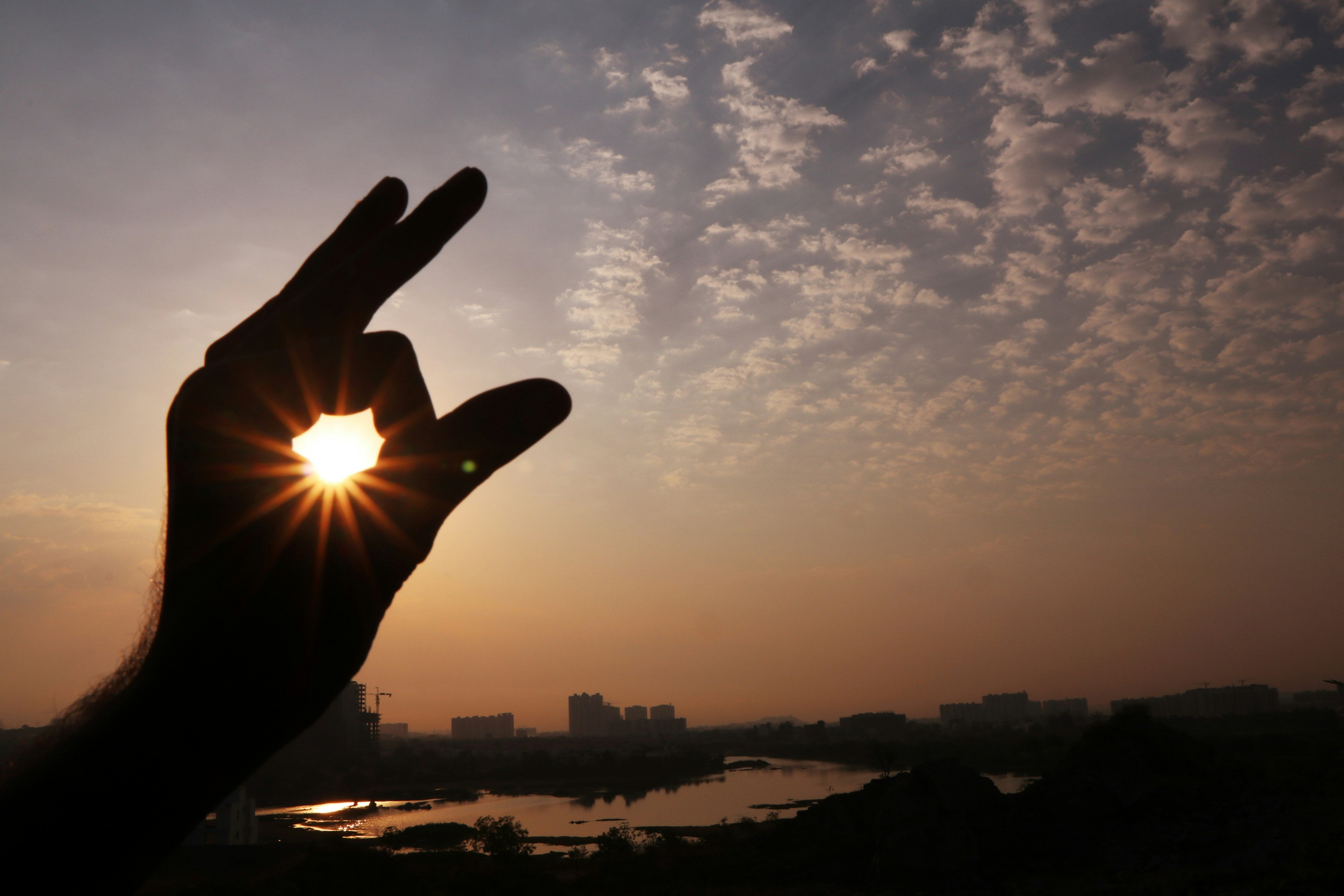Silhouette of person left hand with okay handsign photo – Free Osman ...