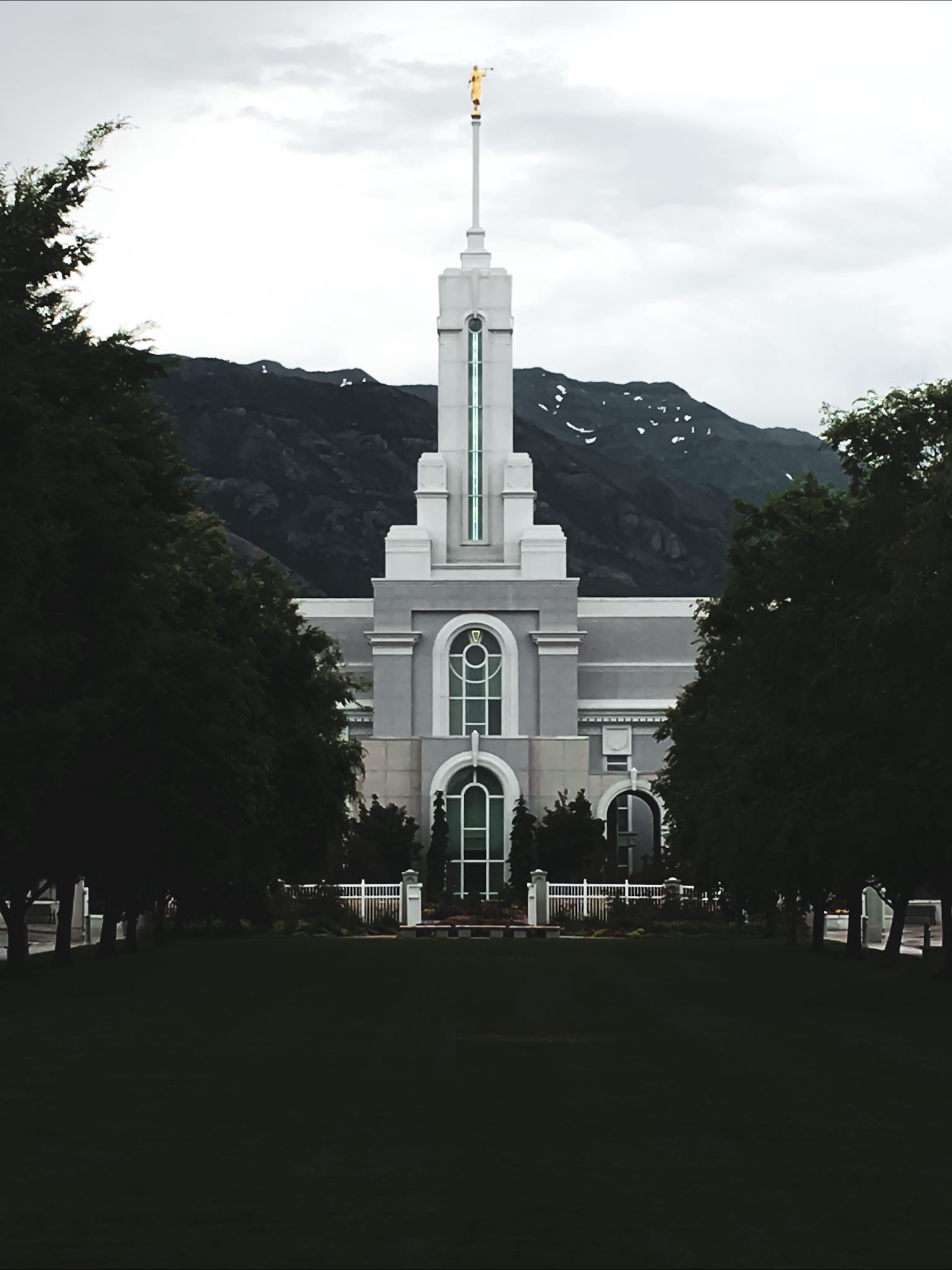 White and gray church photo across mountain photo – Free Grey Image on ...