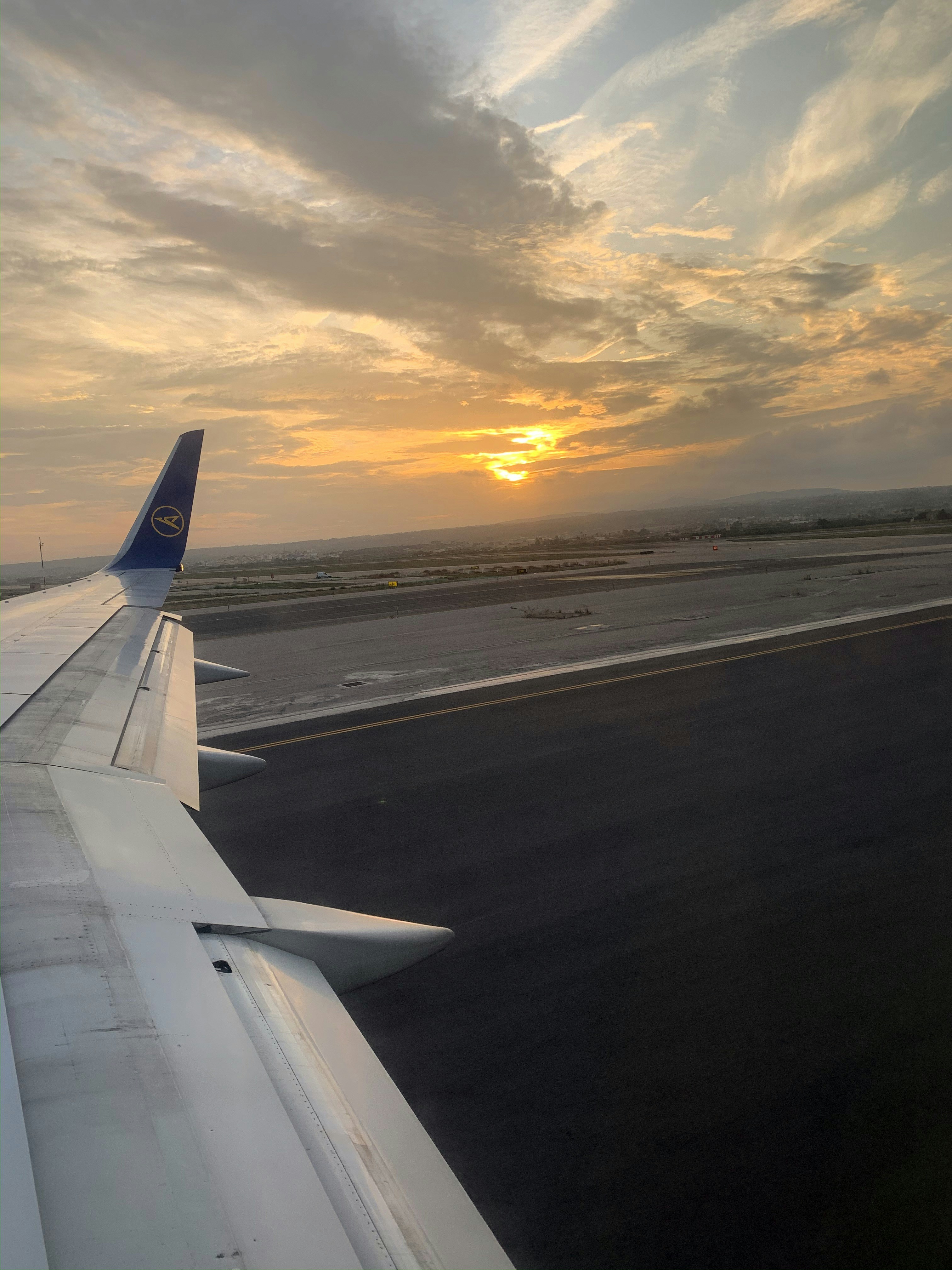 Winged Silhouette Against a Golden Horizon