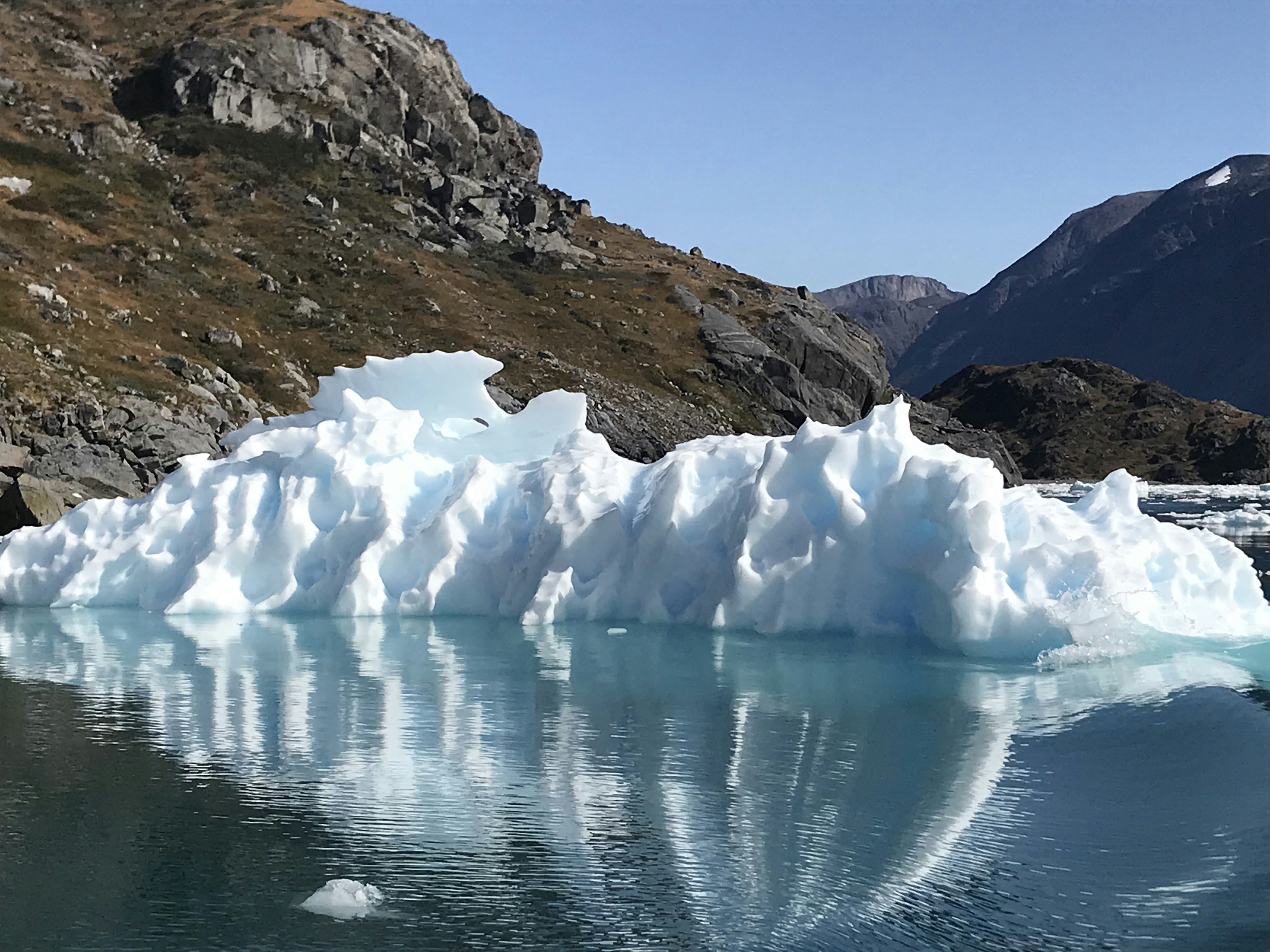 Glacier Echo in a Turquoise Fjord: Ice, Water, and Stillness