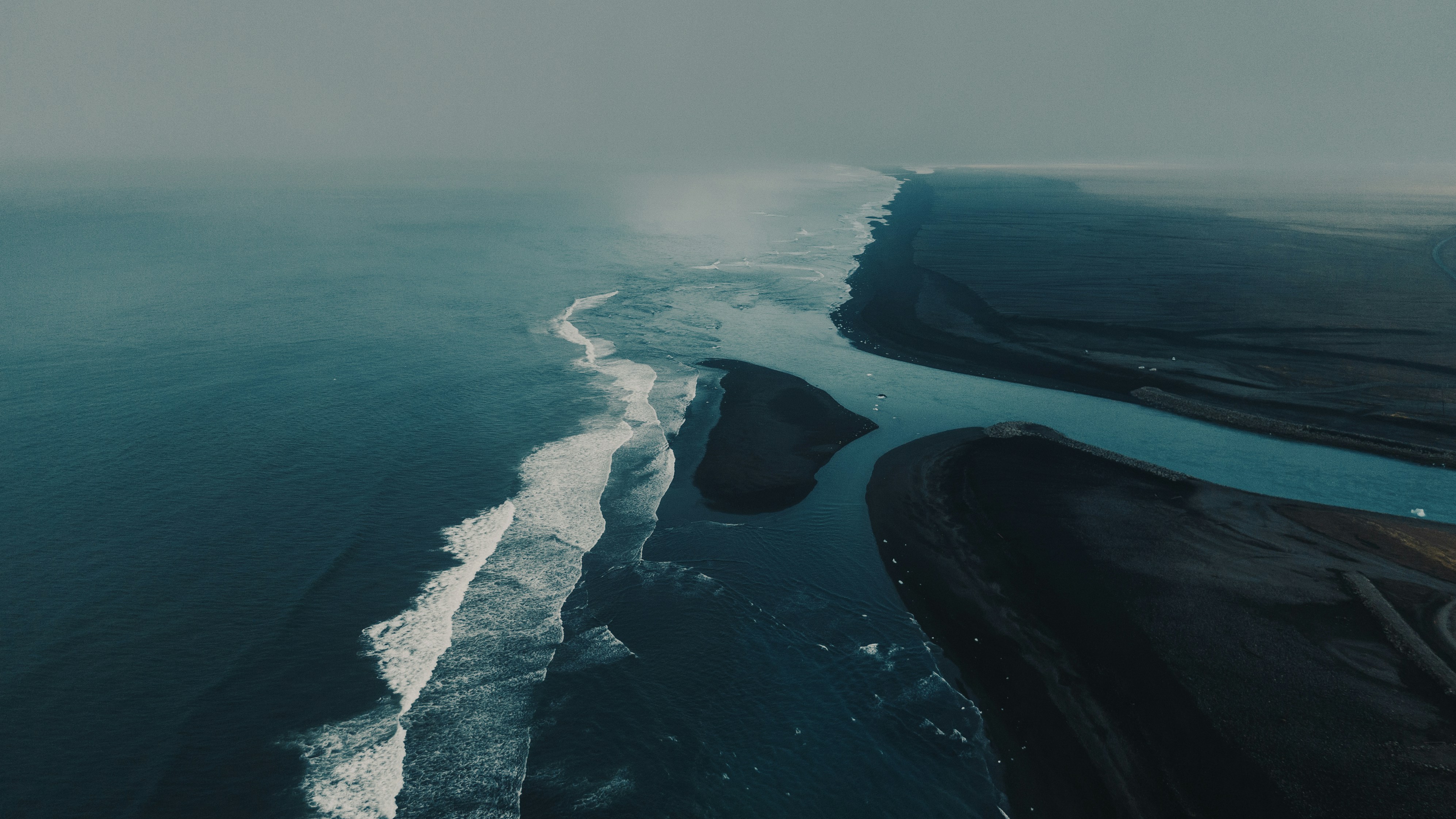 Aerial photography of waves splashing in the sea photo – Free Grey ...