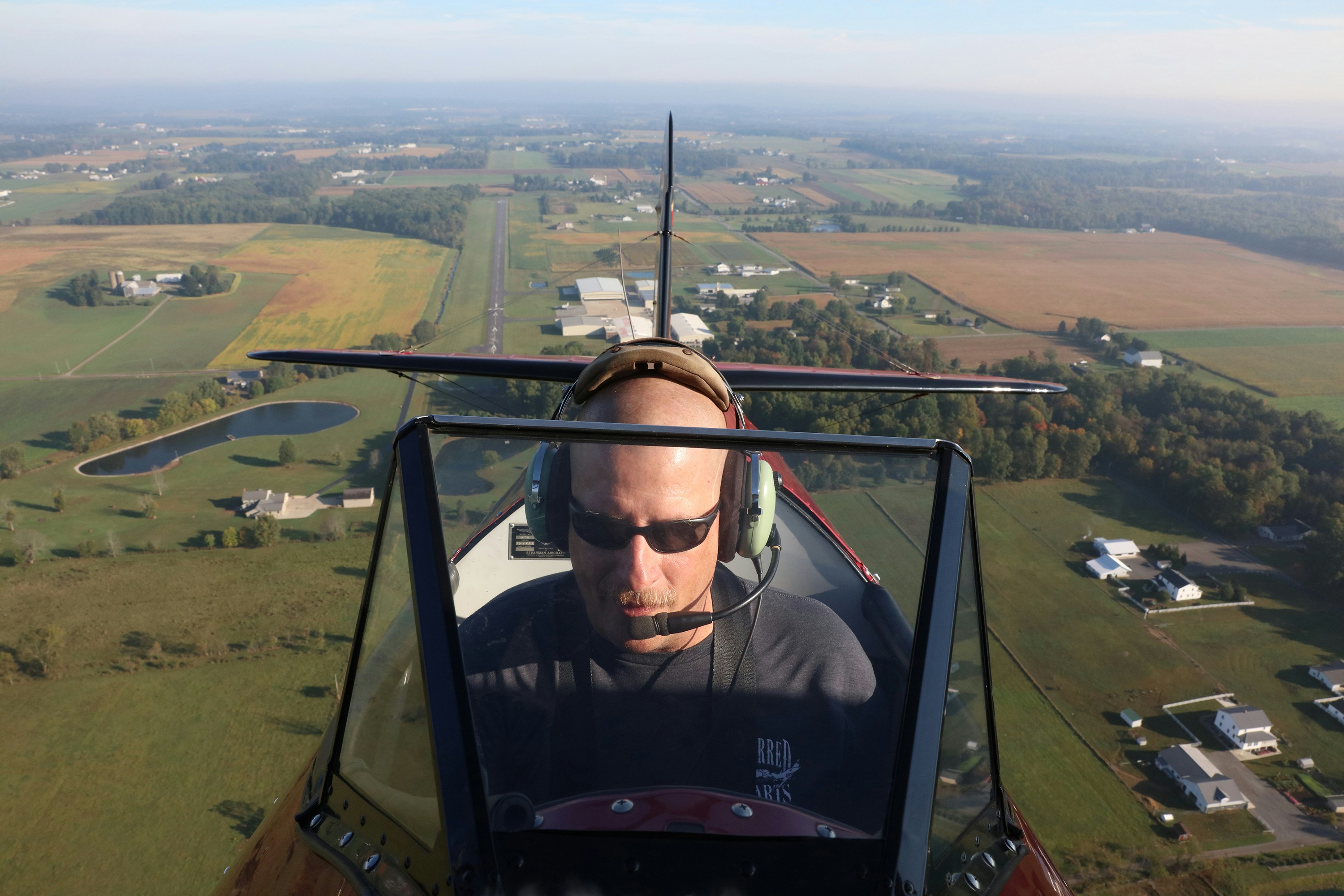 Unbroken Focus Over the Farm Fields: A Solo Flight Portrait